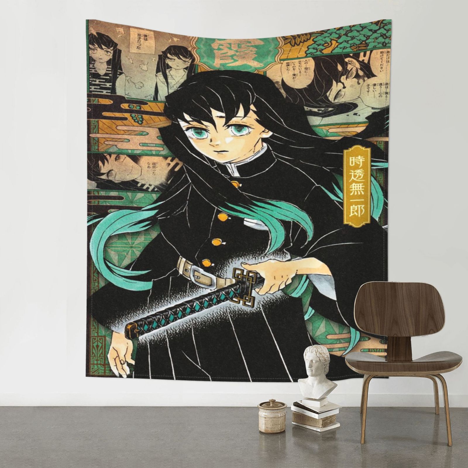 Demon Slayer Muichiro Tokito Tapestry Wall Hanging Wall Art Decor Wall ...