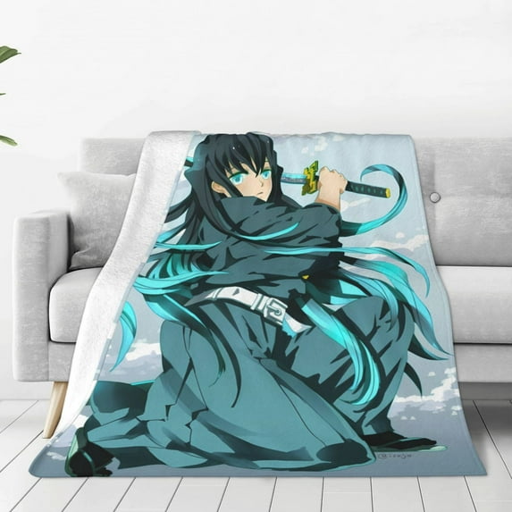 Demon Slayer Muichiro Tokito Throw Blanket Couch Bed Sofa Soft ...