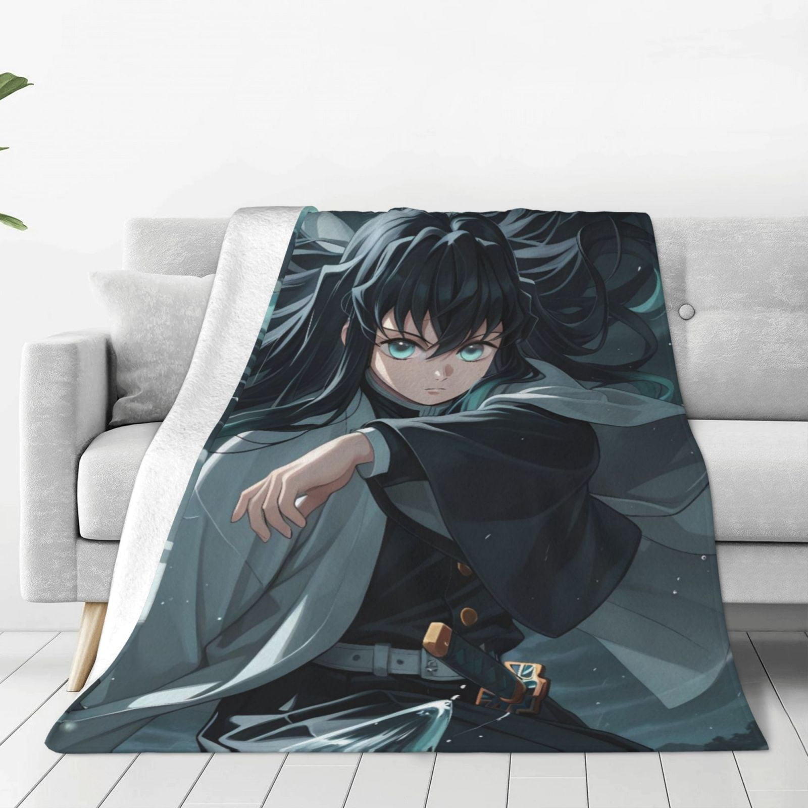 Demon Slayer Muichiro Tokito Throw Blanket Couch Bed Sofa Soft ...