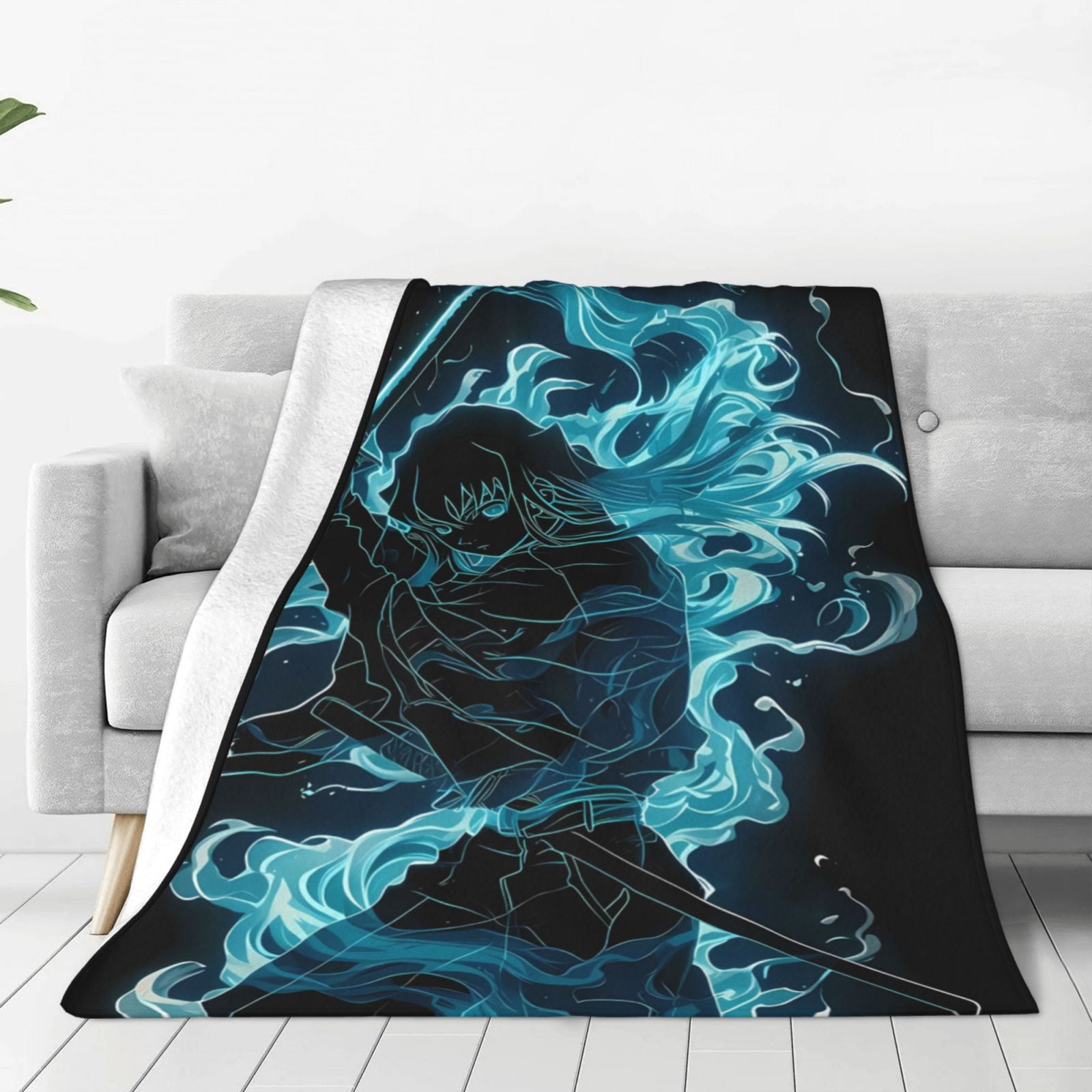 Demon Slayer Muichiro Tokito Throw Blanket Couch Bed Sofa Soft ...