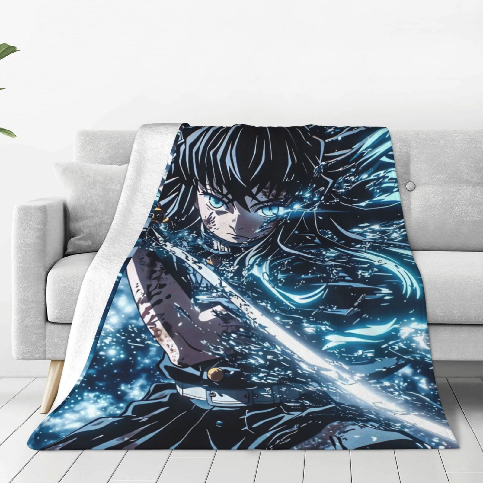 Demon Slayer Muichiro Tokito Throw Blanket Couch Bed Sofa Soft ...