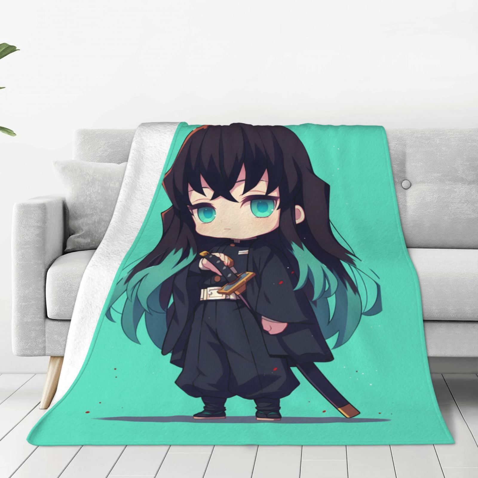 Demon Slayer Muichiro Tokito Throw Blanket Couch Bed Sofa Soft ...