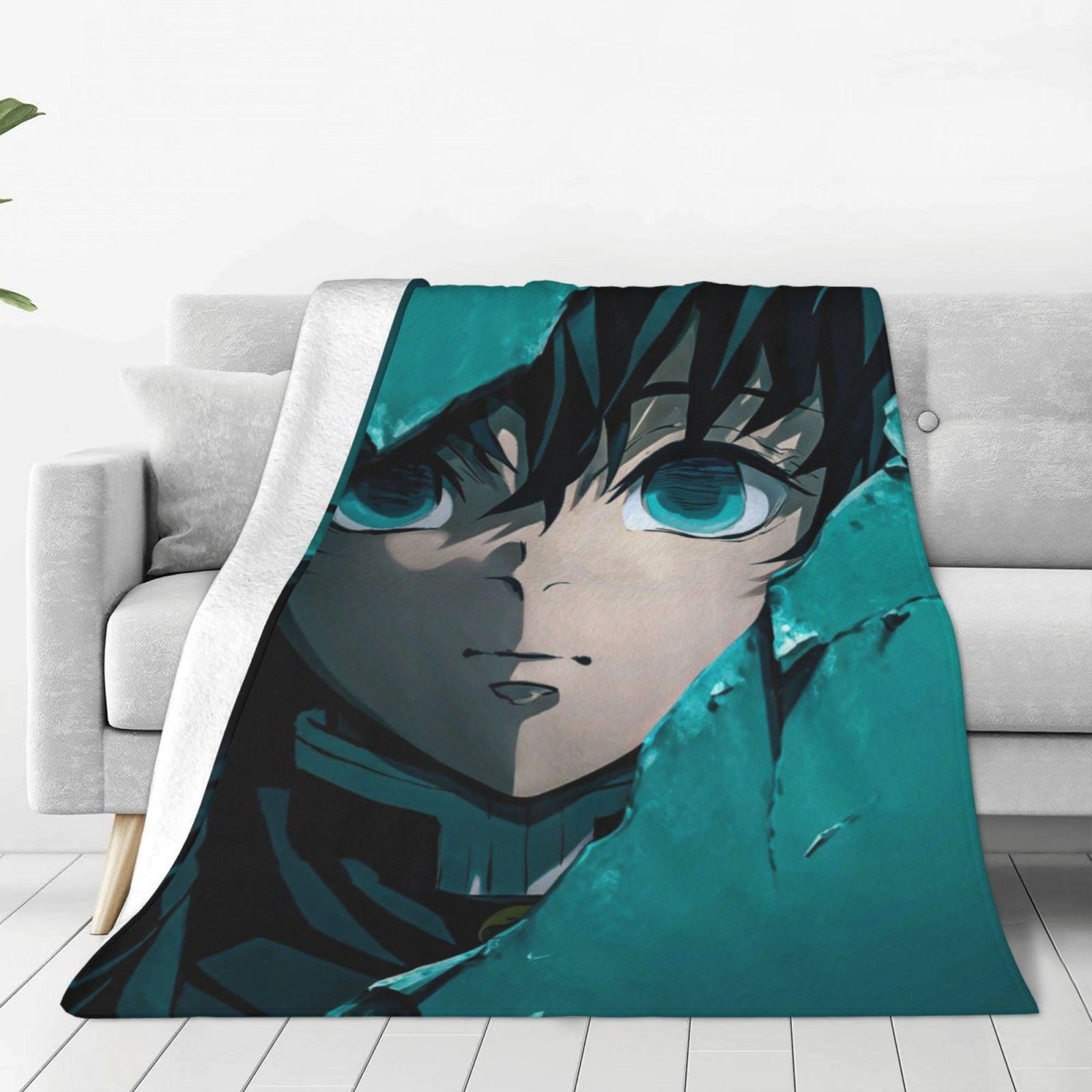 Demon Slayer Muichiro Tokito Throw Blanket Couch Bed Sofa Soft ...