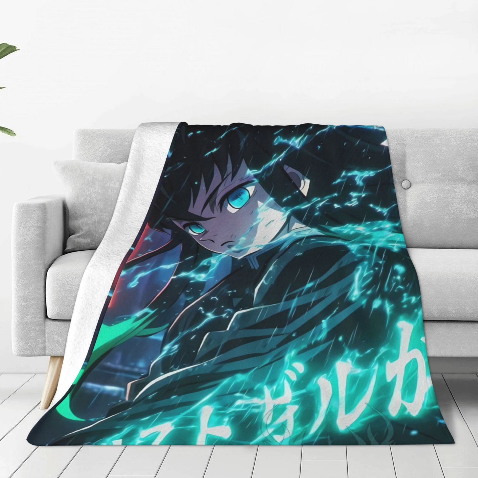 Demon Slayer Muichiro Tokito Throw Blanket Couch Bed Sofa Soft ...