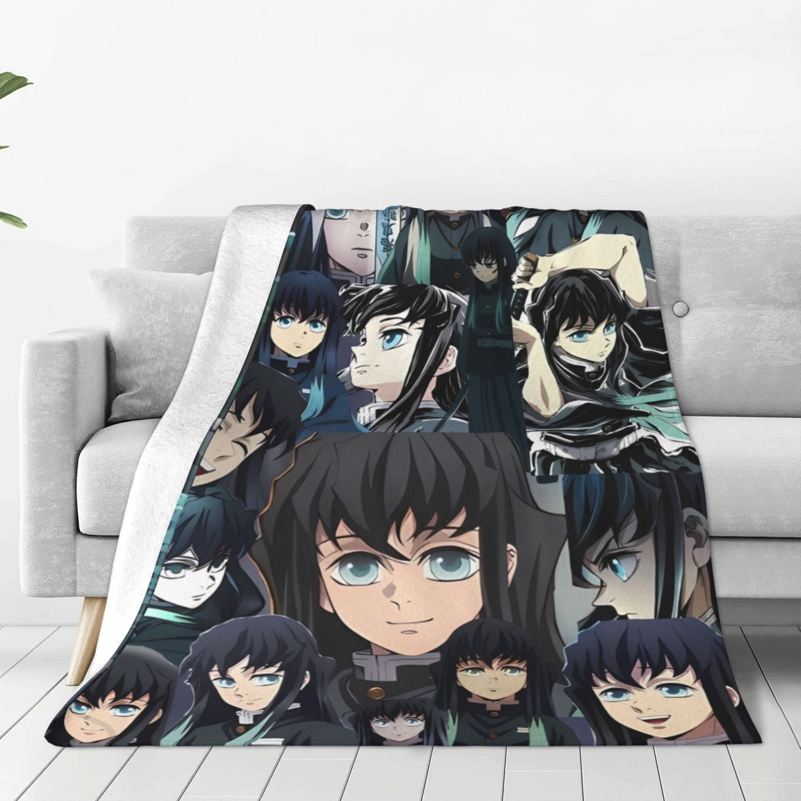 Demon Slayer Muichiro Tokito Throw Blanket Couch Bed Sofa Soft ...
