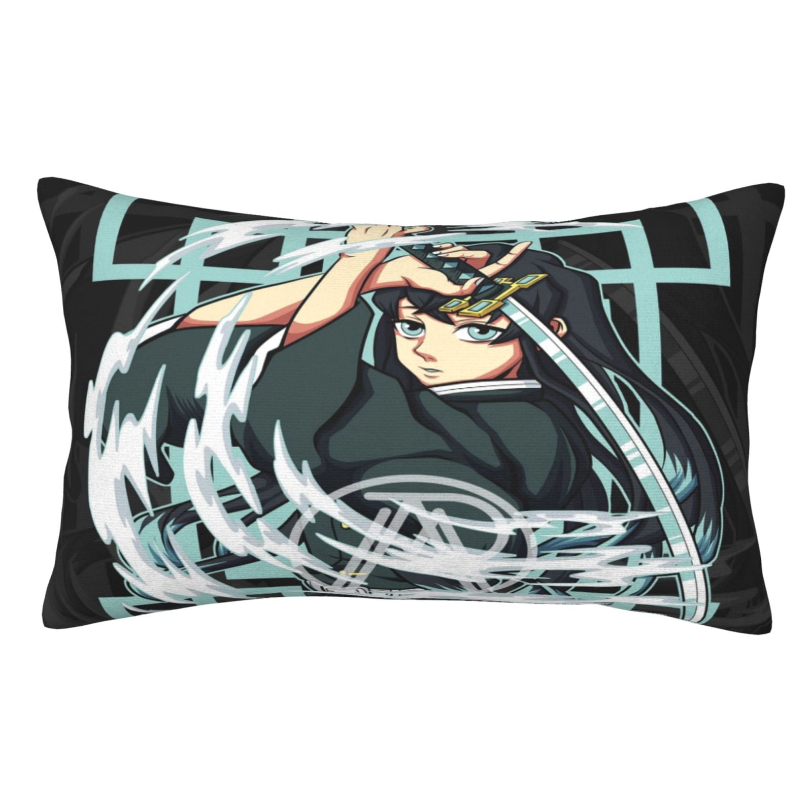 Demon Slayer Muichiro Tokito Throw Pillow Covers 14"X20" Pillow Case ...