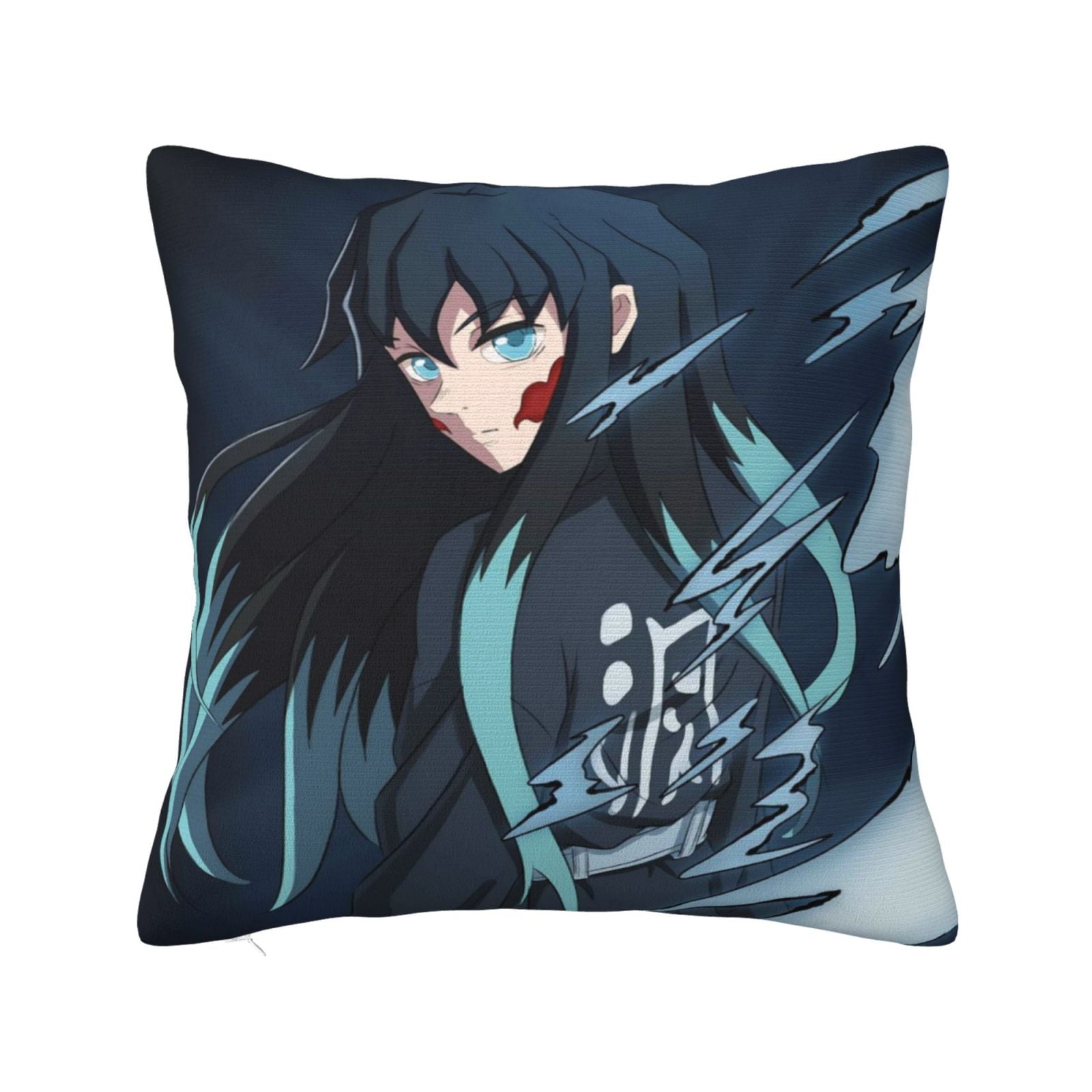 Demon Slayer Muichiro Tokito Throw Pillow Covers 18"X18" Pillow Case ...