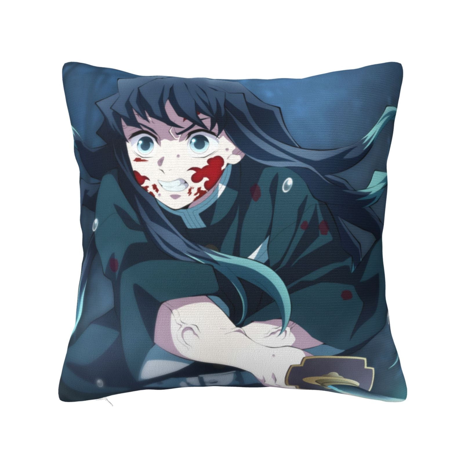 Demon Slayer Muichiro Tokito Throw Pillow Covers 24"X24" Pillow Case ...