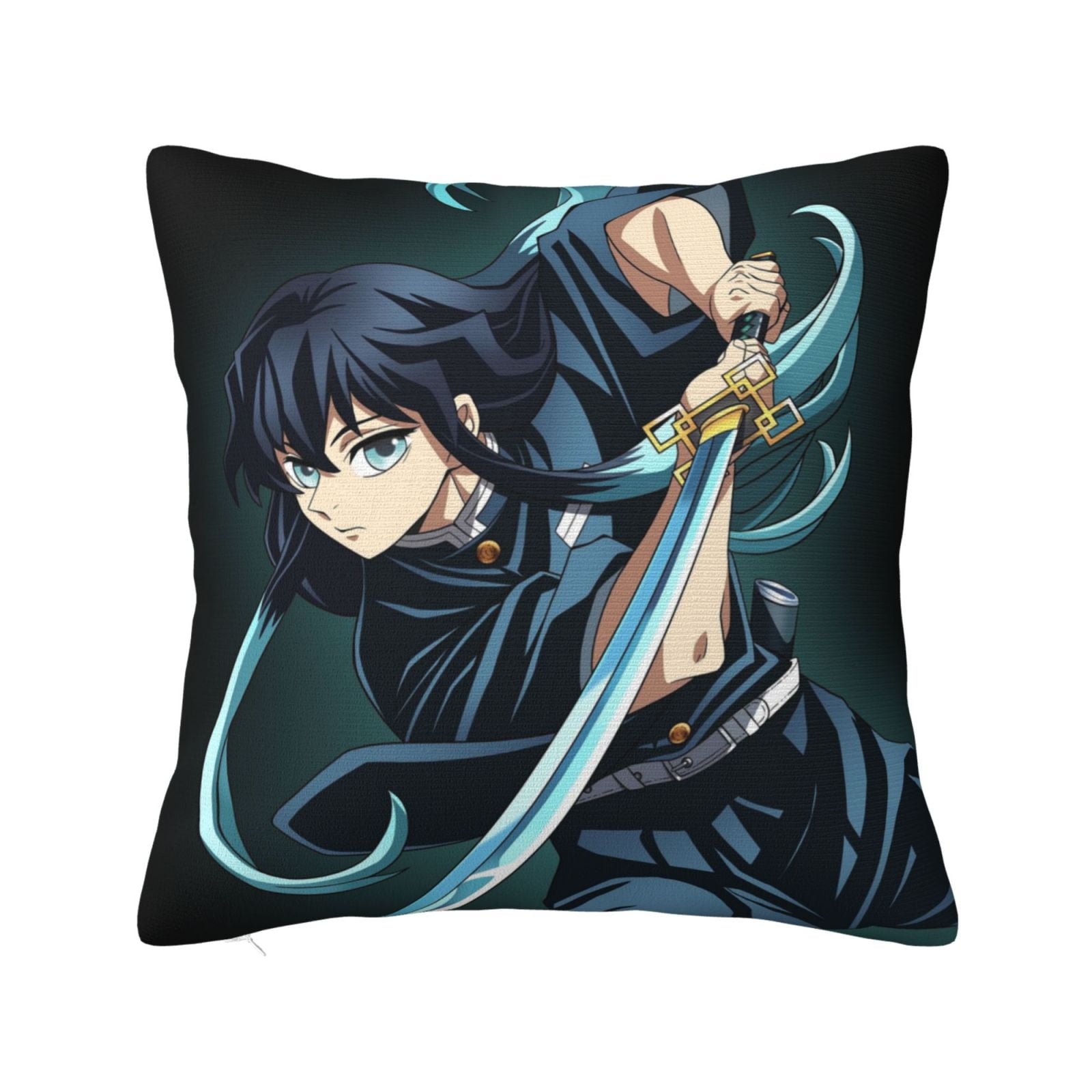 Demon Slayer Muichiro Tokito Throw Pillow Covers 24"X24" Pillow Case ...
