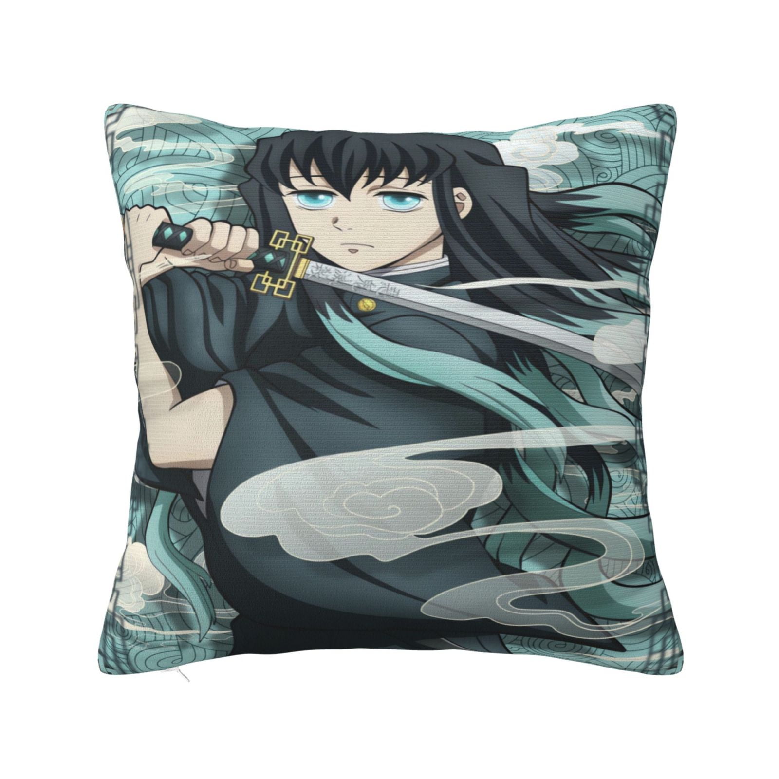 Demon Slayer Muichiro Tokito Throw Pillow Covers 24"X24" Pillow Case ...