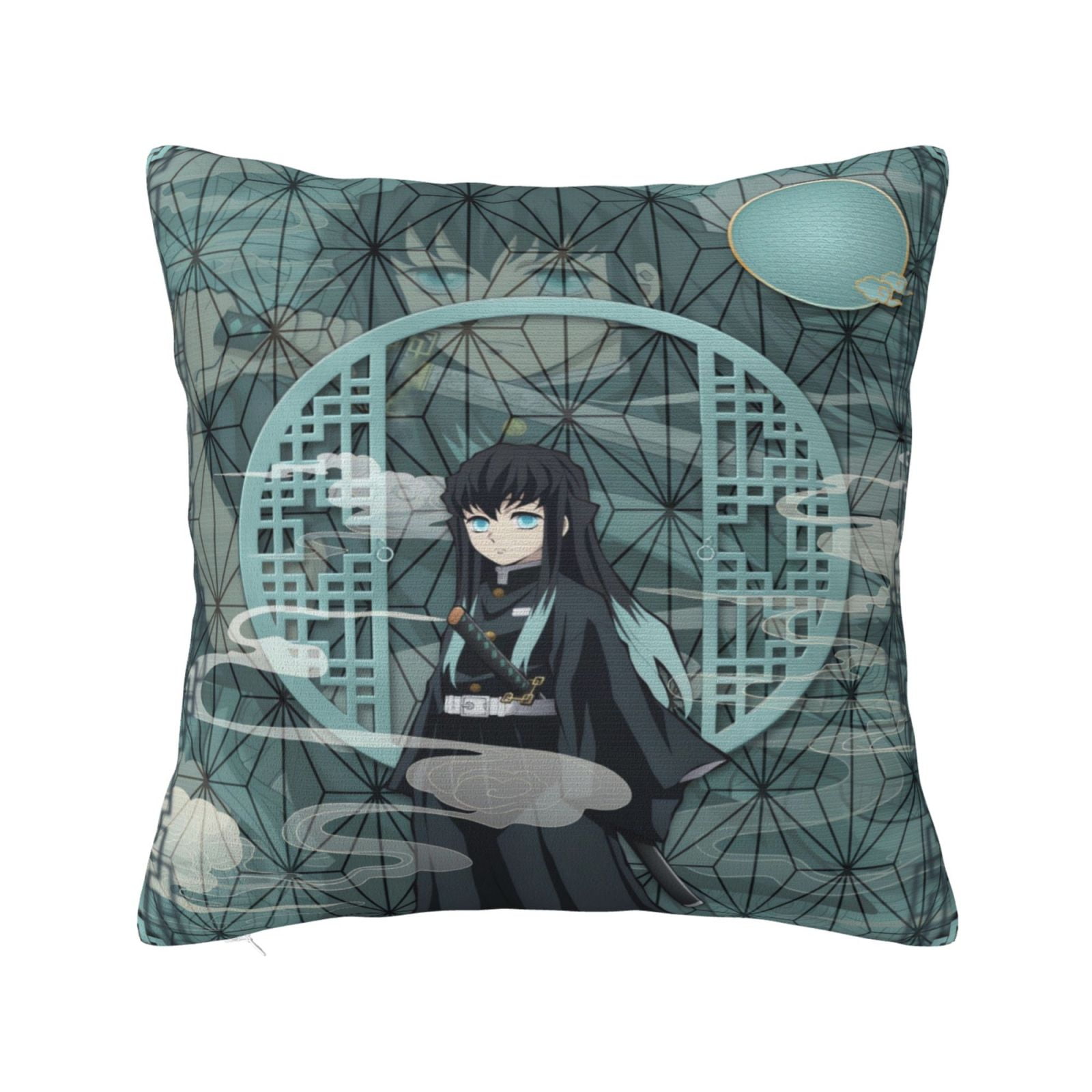 Demon Slayer Muichiro Tokito Throw Pillow Covers 24"X24" Pillow Case ...