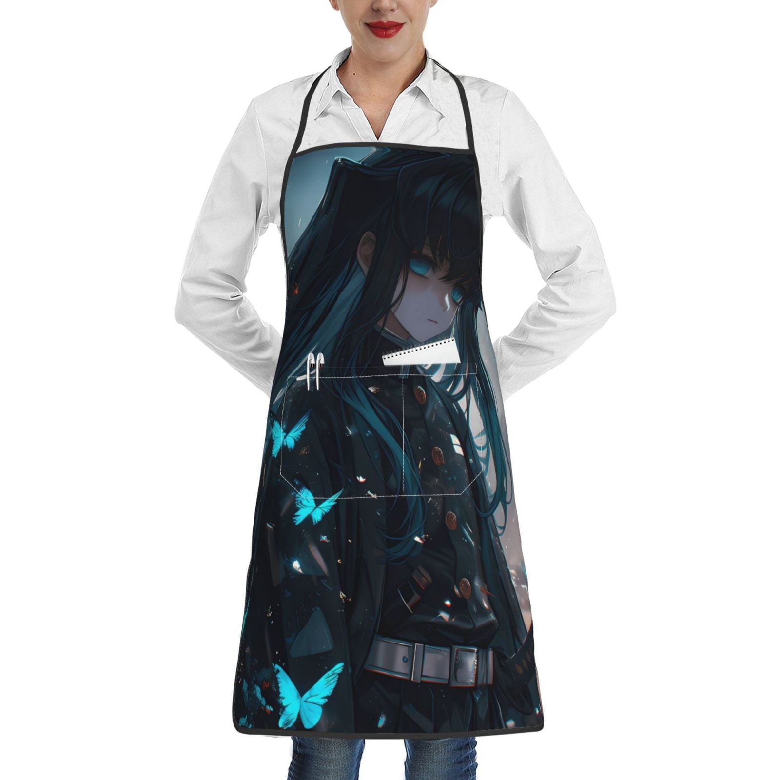 Demon Slayer Muichiro Tokito Waterproof Cooking Aprons, Adjustable Bib ...