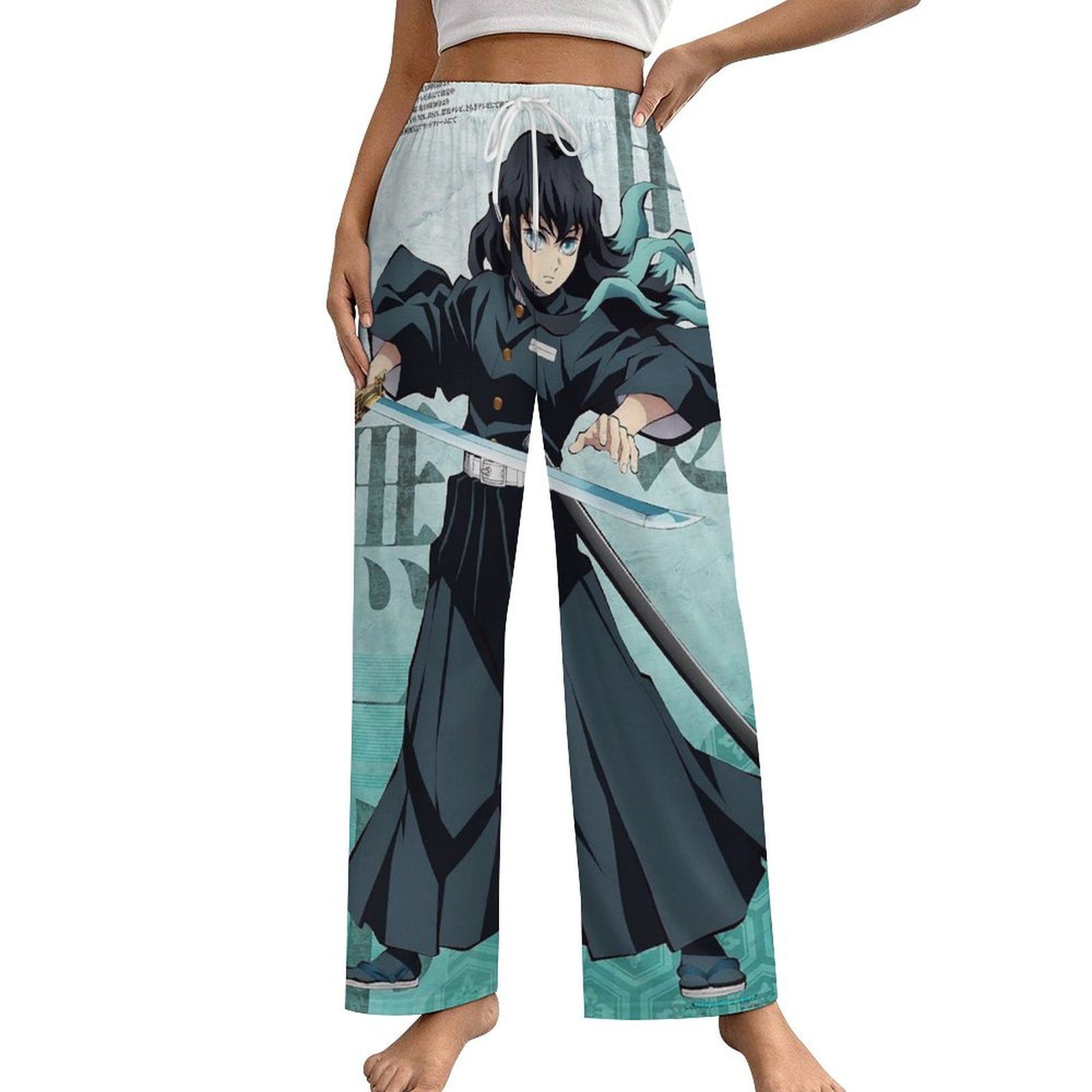 Demon Slayer Muichiro Tokito Womens Comfy Pajama PJ Pants Lounge Pants ...