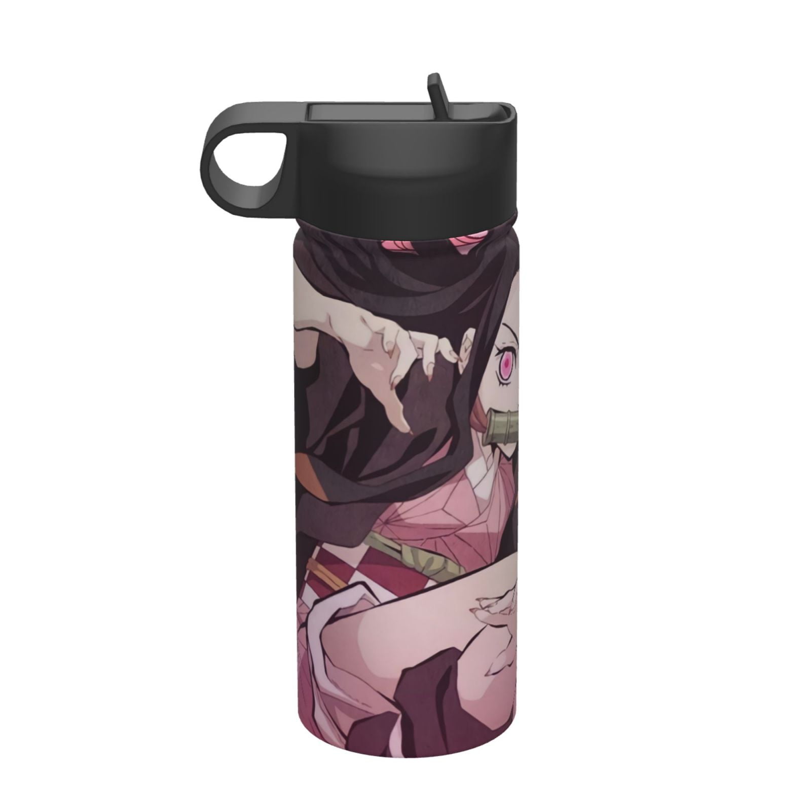 Demon Slayer Nezuko 18oz Insulated Water Bottle With Handle, Stainless ...
