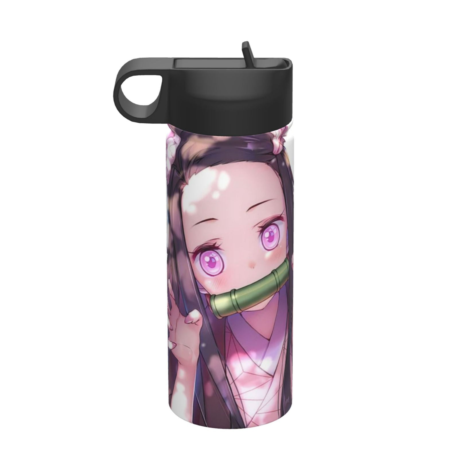 Demon Slayer Nezuko 18oz Insulated Water Bottle With Handle, Stainless ...