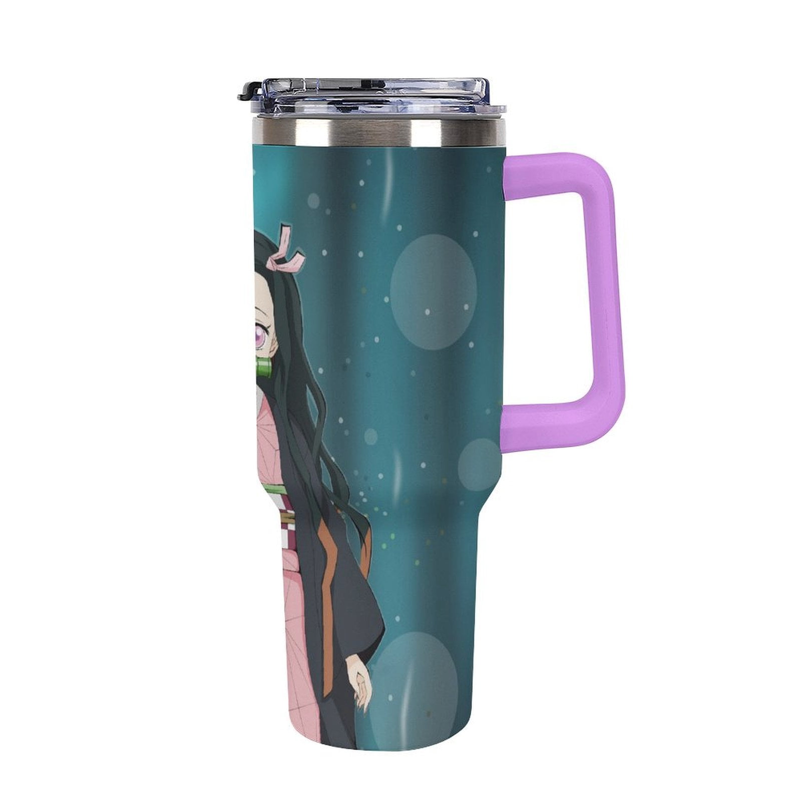 Demon Slayer Nezuko 40 Oz Tumbler With Handle And Straw, Stainless ...