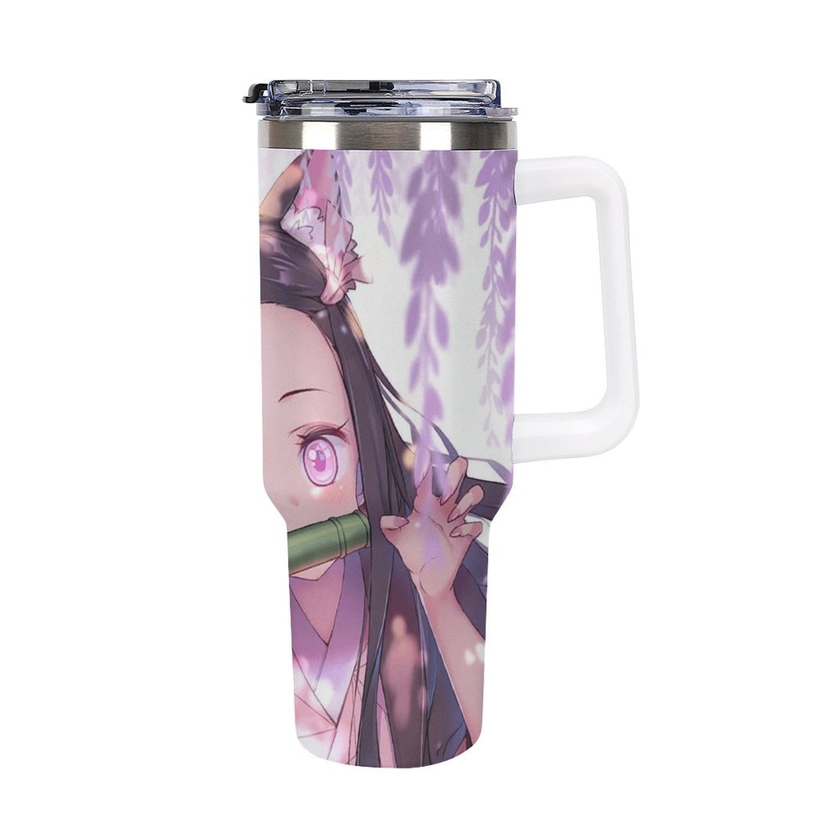 Demon Slayer Nezuko 40 Oz Water Bottle with Handle & Flip Straw - Fits ...