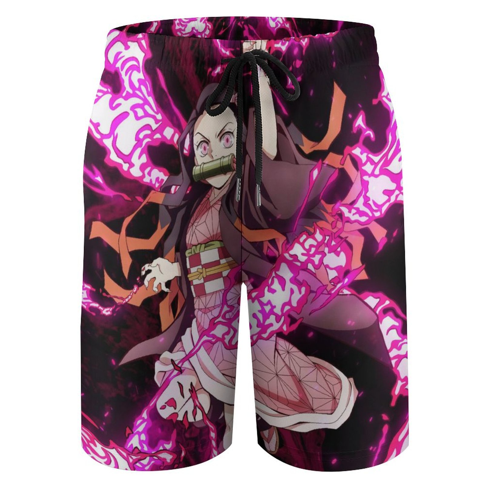 Demon Slayer Nezuko Anime Boy's Swim Trunks Summer Hawaii Board Shorts ...