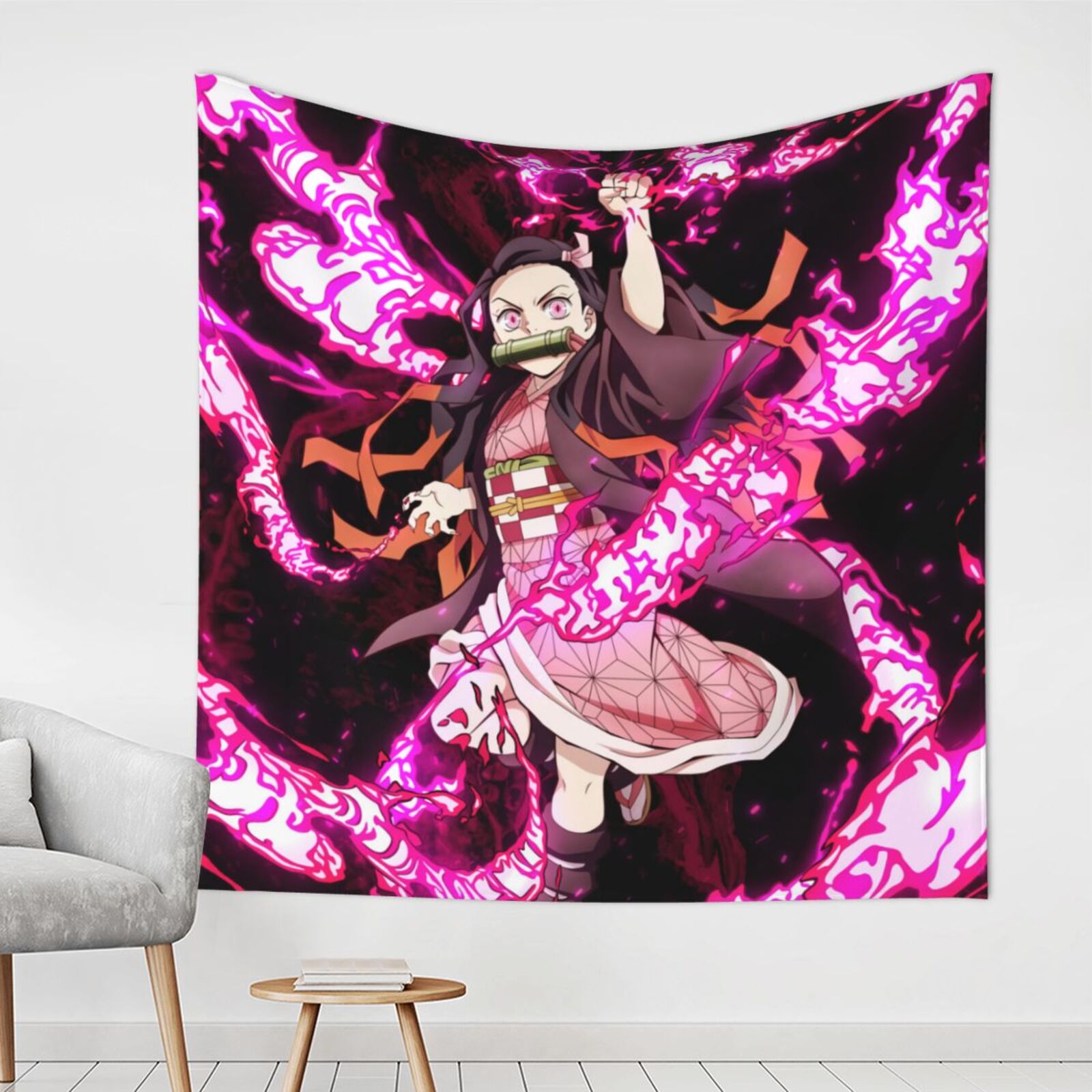 Demon Slayer Nezuko Anime Tapestry Decoration Wall Hanging Tapestries ...