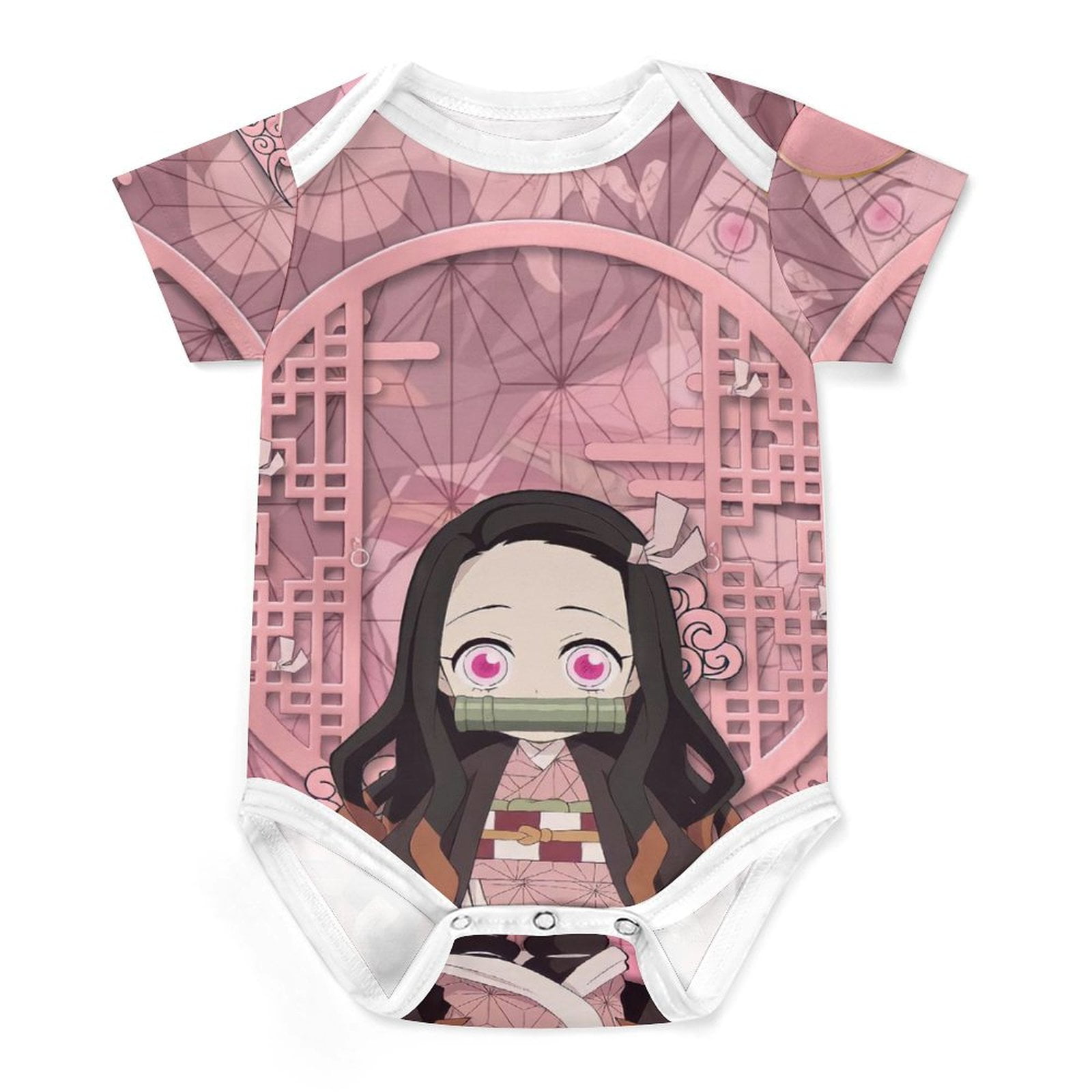 Demon Slayer Nezuko Baby Bodysuit Boy Girl Clothes Soft Newborn Infant Outfit Short Sleeve ...