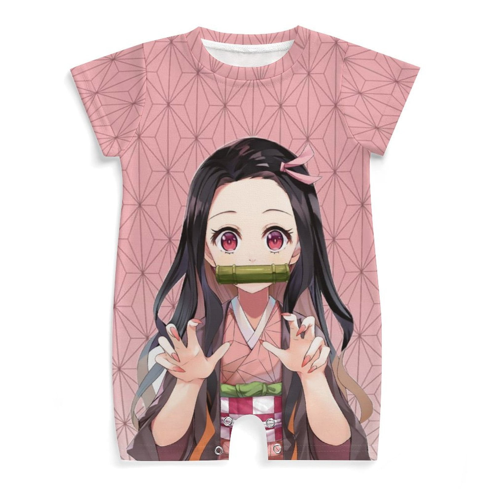 Demon Slayer Nezuko Baby Bodysuit Boy Girl Clothes Soft Newborn Infant ...