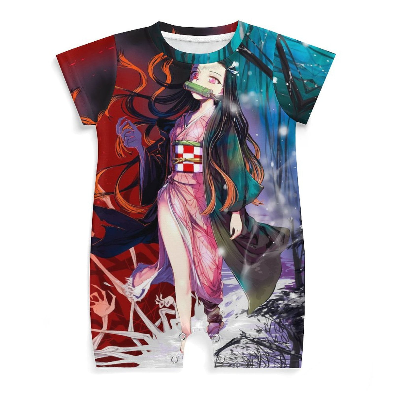 Demon Slayer Nezuko Baby Bodysuit Boy Girl Clothes Soft Newborn Infant ...