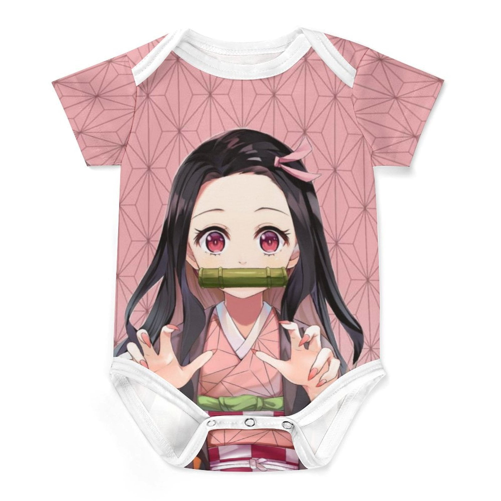 Demon Slayer Nezuko Baby Boy Girl Short Sleeve Rompers Bodysuit One Piece Jumpsuit Summer Outfit ...