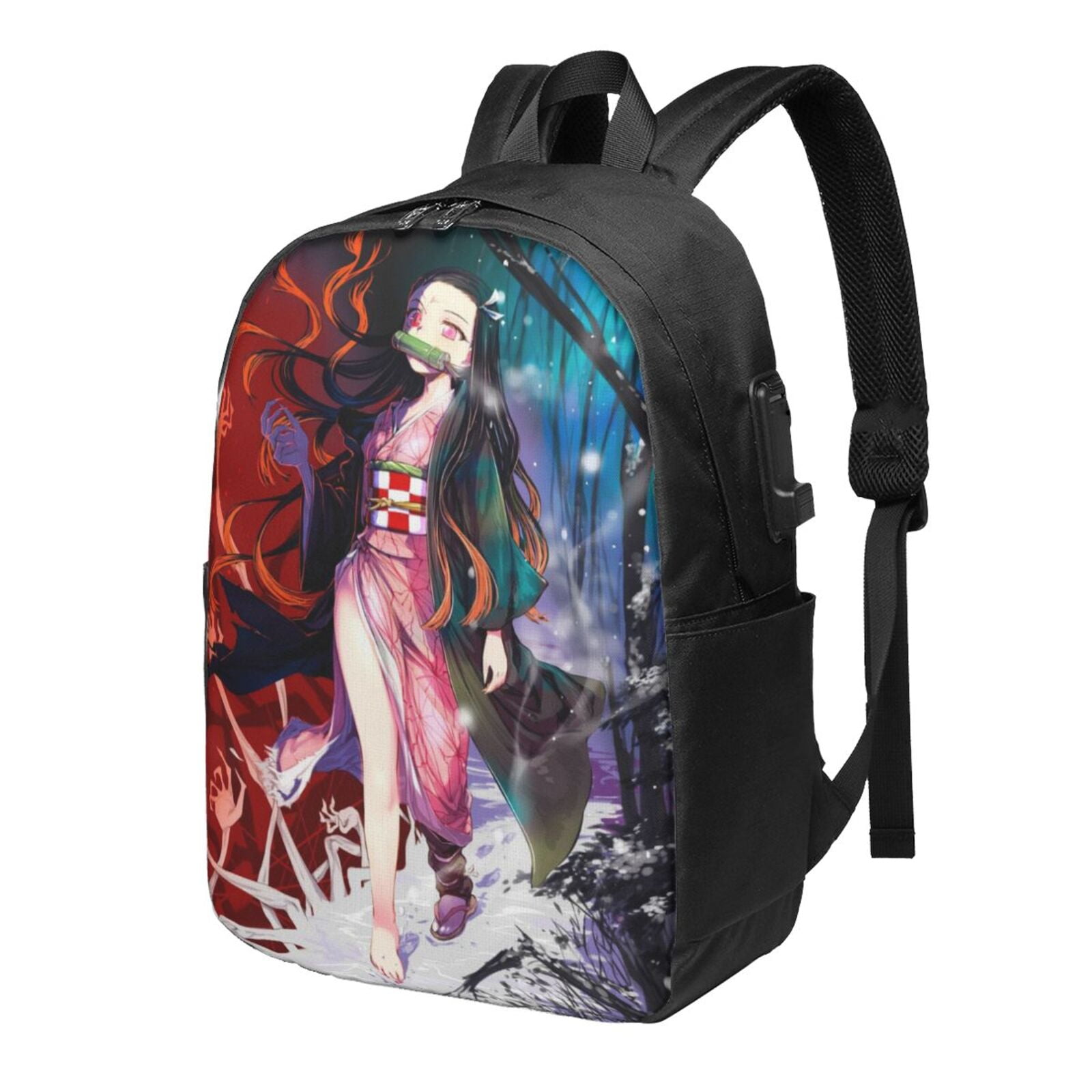 Demon Slayer Nezuko Backpack with USB Charging Port Daypack Laptop ...
