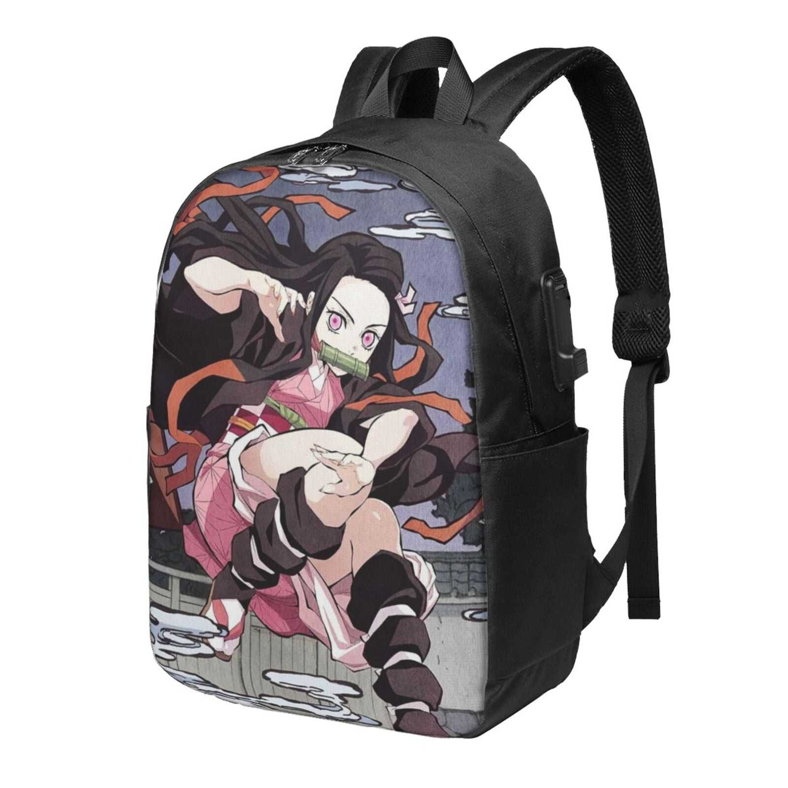 Demon Slayer Nezuko Backpack with USB Charging Port Daypack Laptop ...