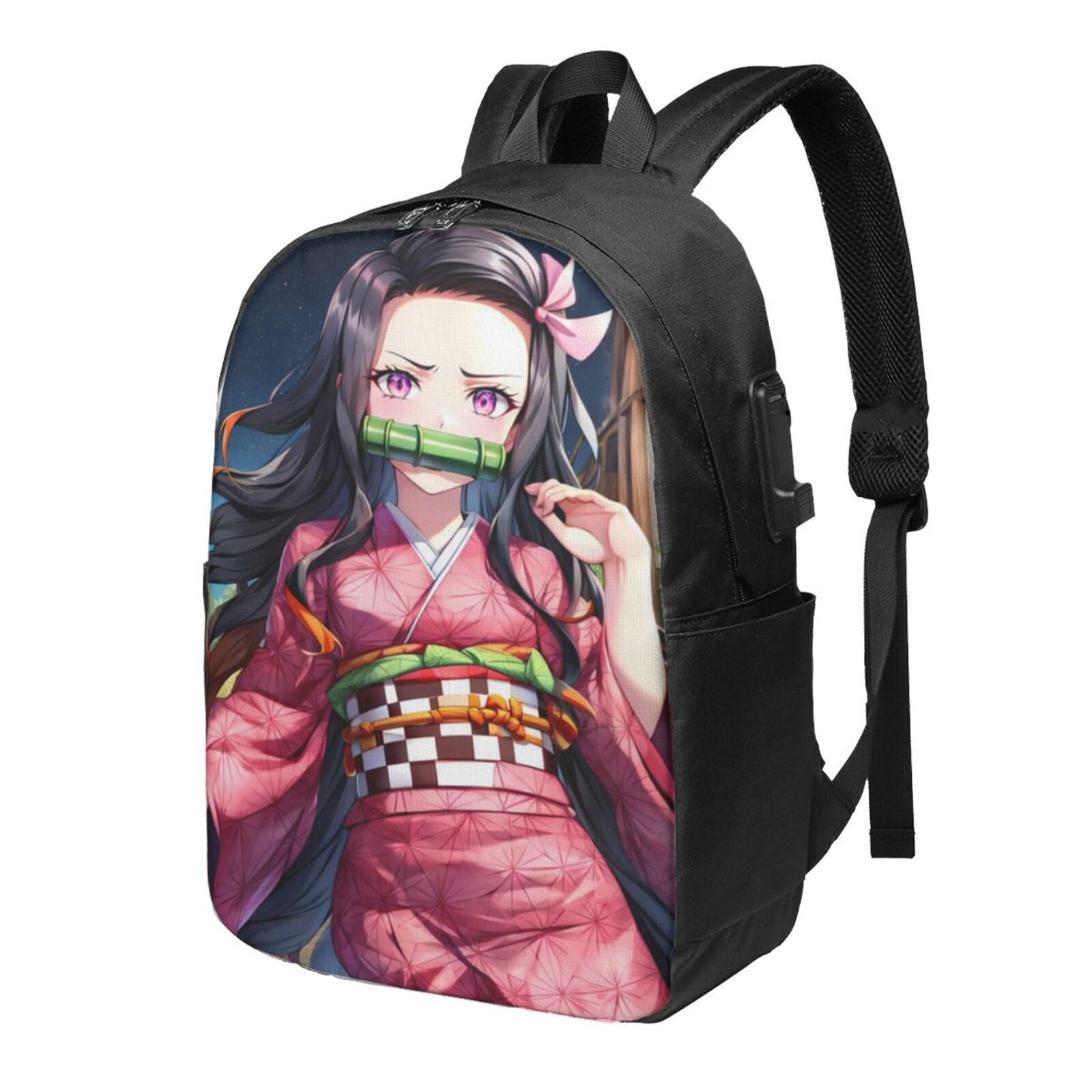 Demon Slayer Nezuko Backpack with USB Charging Port Daypack Laptop ...