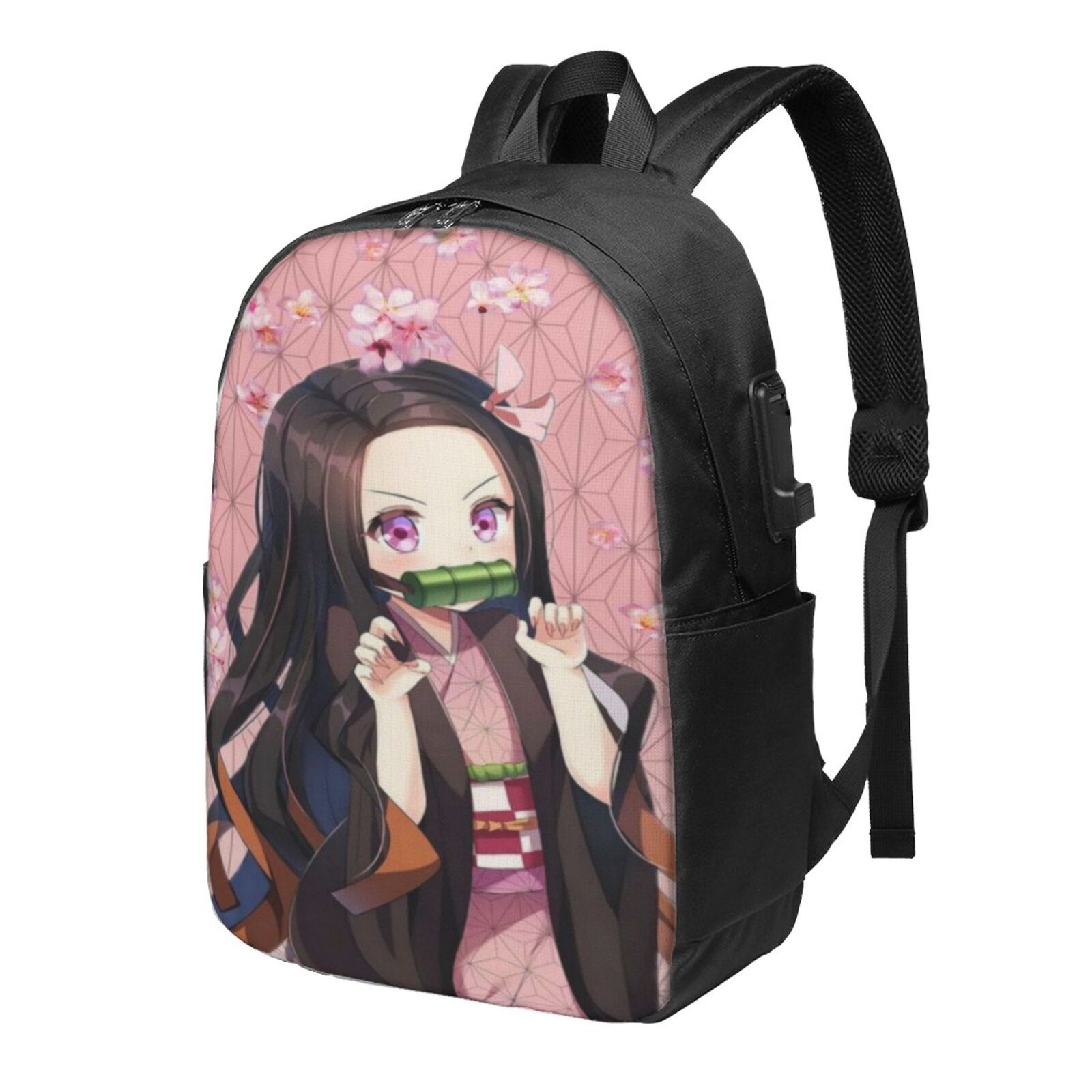 Demon Slayer Nezuko Backpack with USB Charging Port Daypack Laptop ...