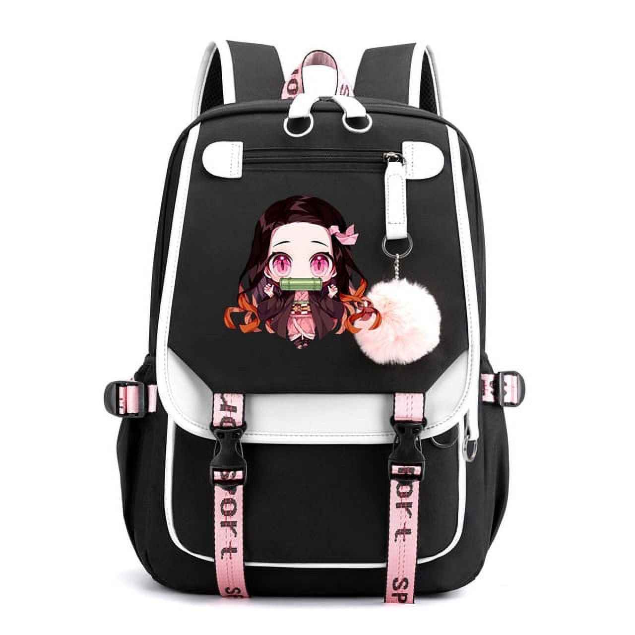 Demon Slayer Nezuko Backpacks for Men Anime School Bag for Teenager ...