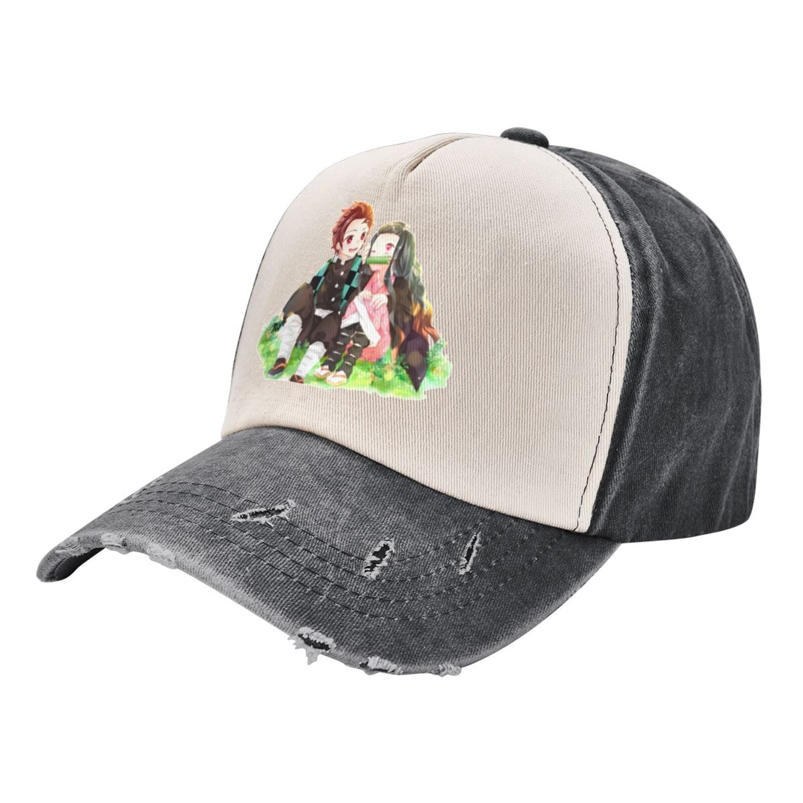 Demon Slayer Nezuko Baseball Caps Cowboy Colorblock Washed Dad Hat ...
