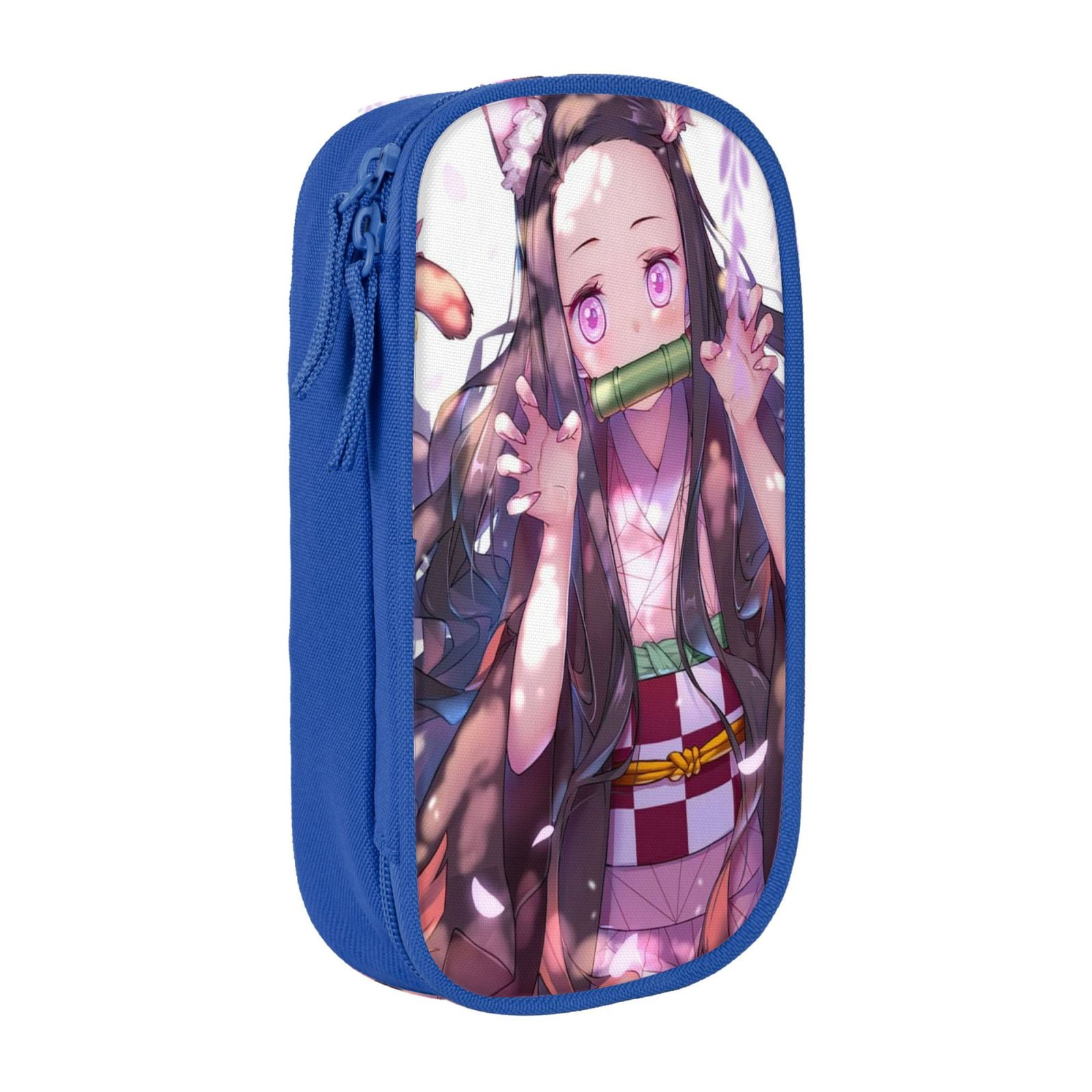 Demon Slayer Nezuko Big Capacity Pencil Case Bag With Zipper, Aesthetic ...