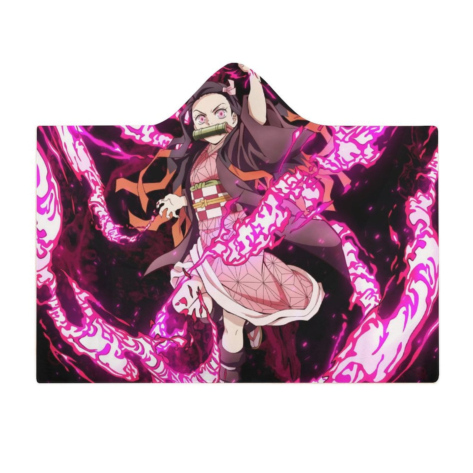 Demon Slayer Nezuko Blanket Wearable Cartoon Cosplay Hoodie Throw ...