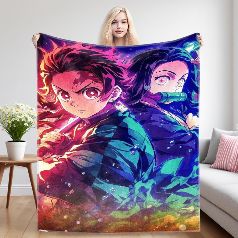Demon Slayer Nezuko Blankets Throw Birthday Gift Christmas Present ...