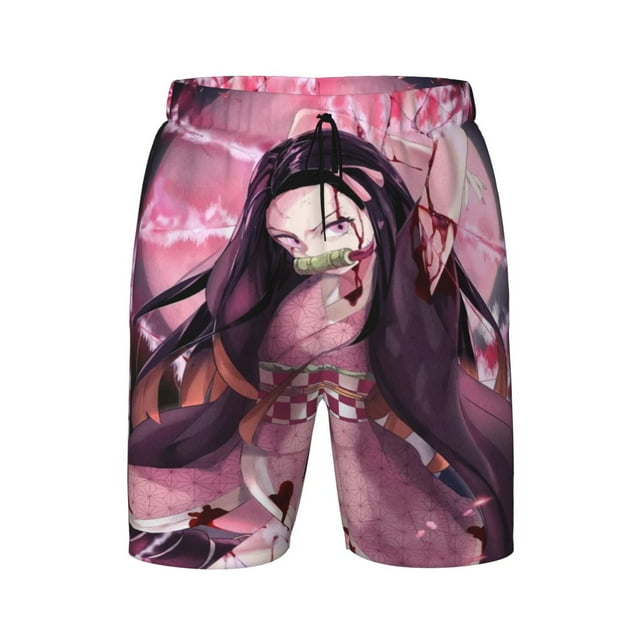 Demon Slayer Nezuko Boy'S Swim Trunks Quick Dry Board Shorts Kids Beach ...