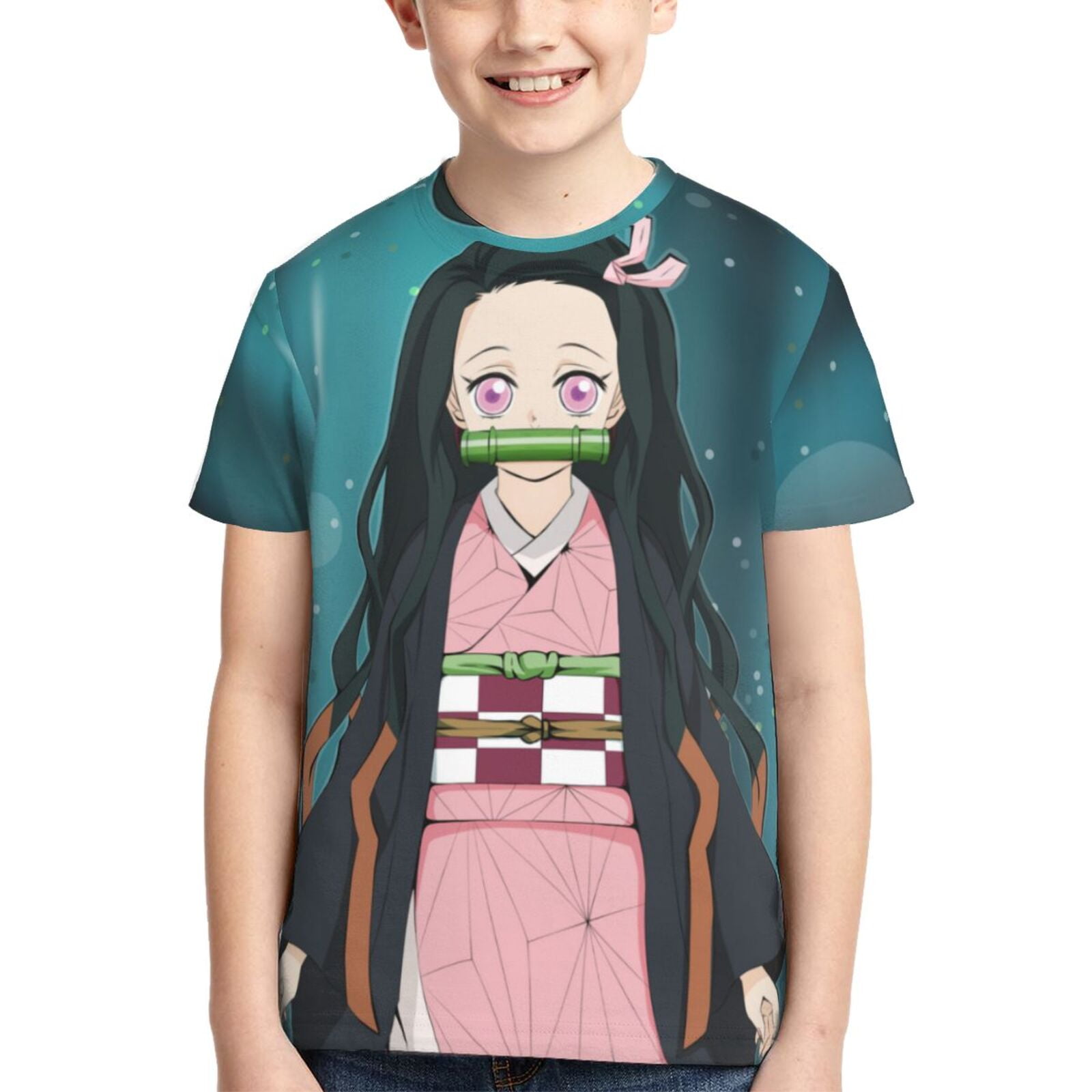 Demon Slayer Nezuko Boys Girls T-Shirt 3d Print Graphic Short Sleeve ...