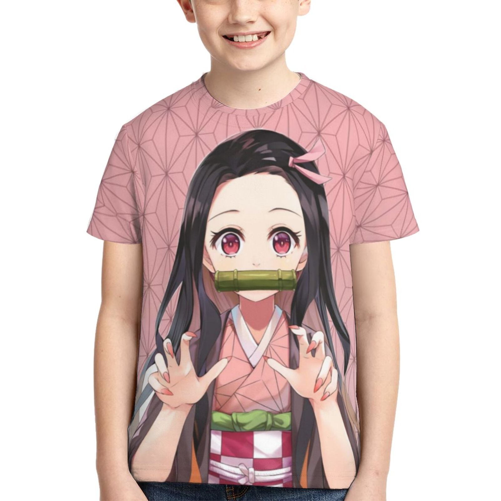 Demon Slayer Nezuko Boys Girls T-Shirt 3d Print Graphic Short Sleeve ...