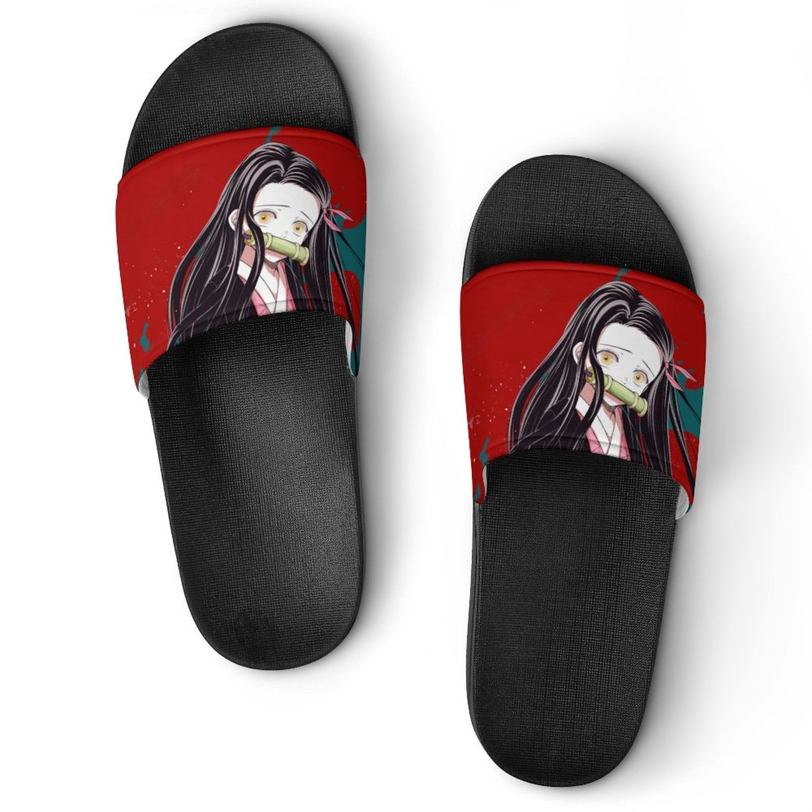 Demon Slayer Nezuko Boys Slide Sandals, Comfort Casual Pool Slide ...