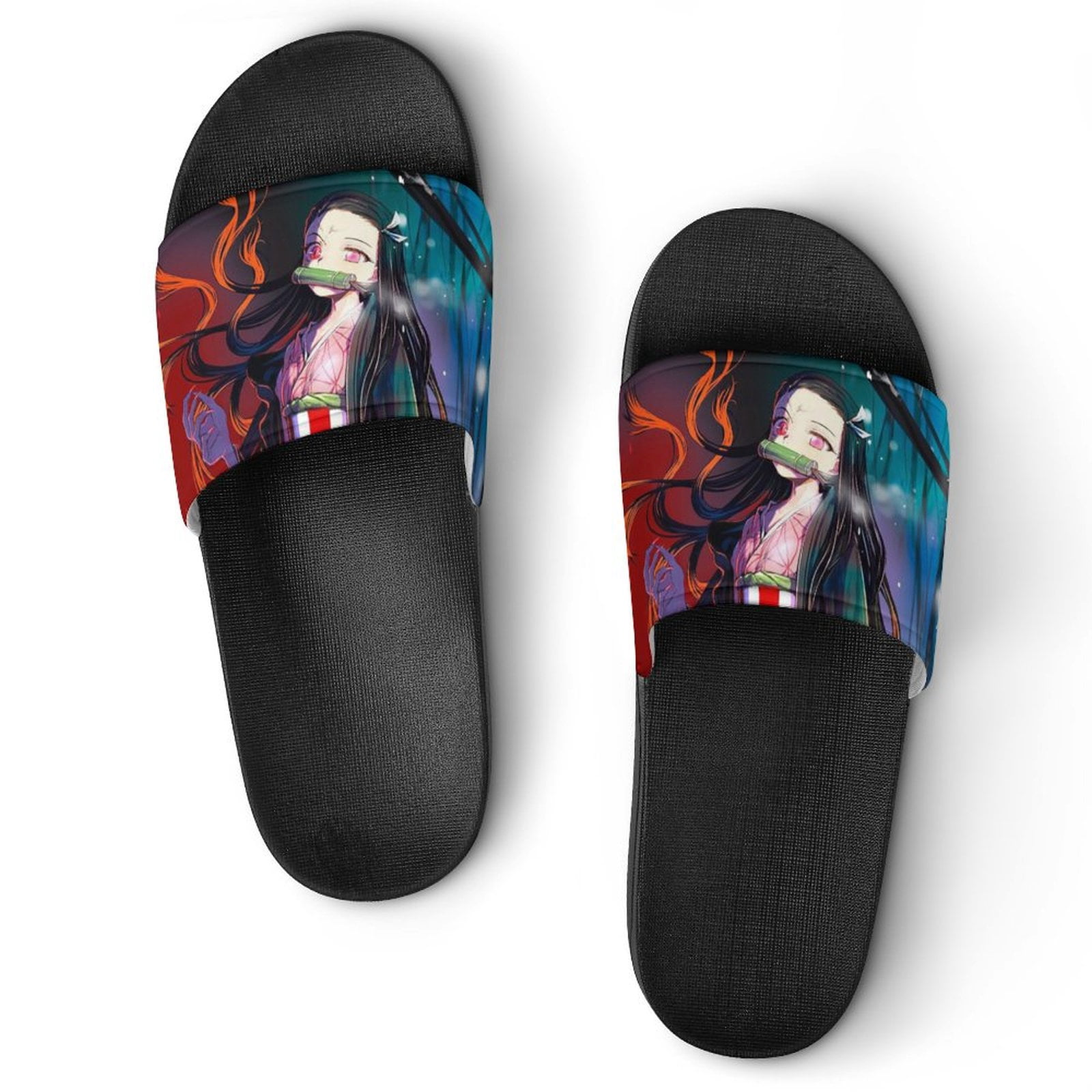 Demon Slayer Nezuko Boys Slide Sandals, Comfort Casual Pool Slide ...