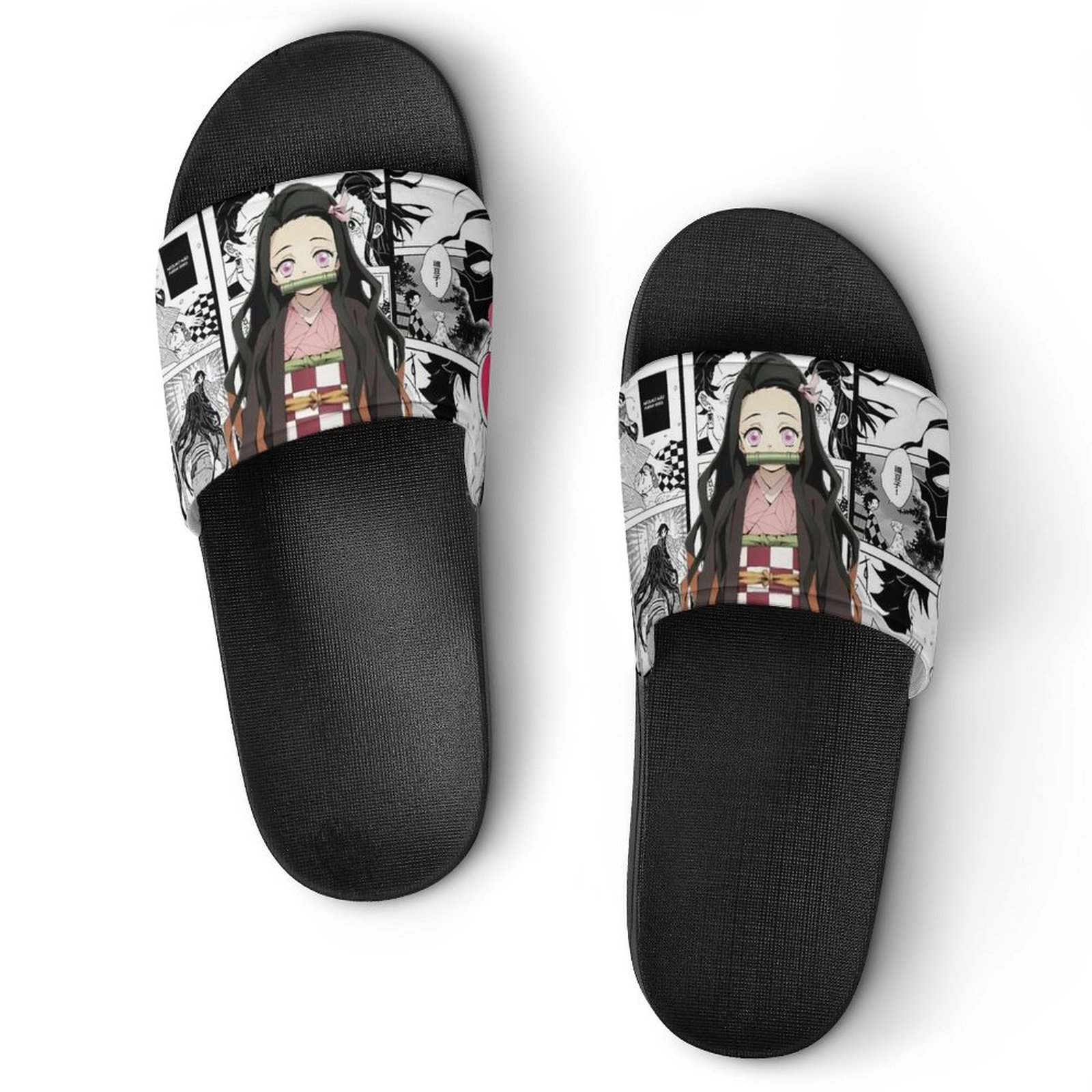 Demon Slayer Nezuko Boys Slide Sandals, Comfort Casual Pool Slide ...