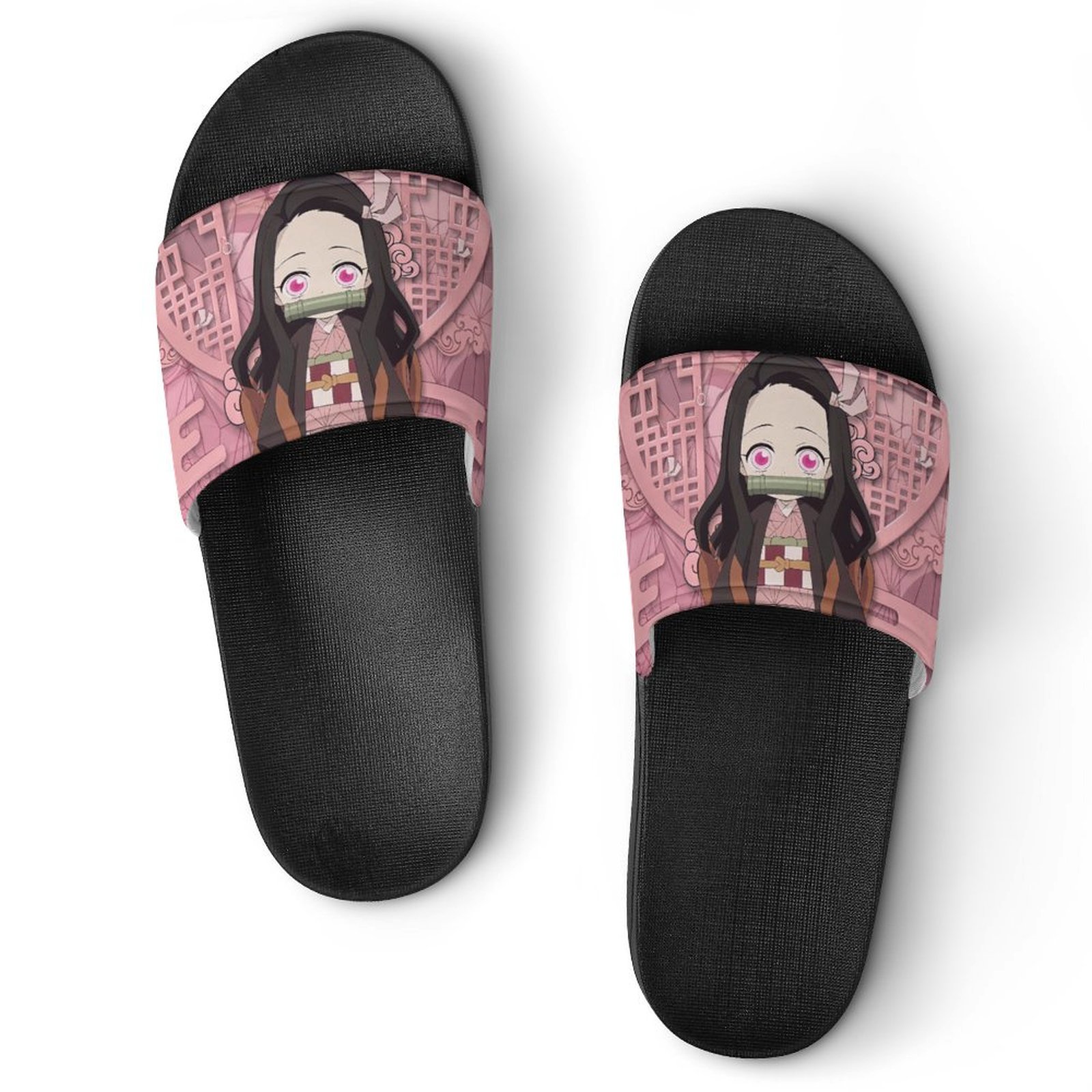 Demon Slayer Nezuko Boys Slide Sandals, Comfort Casual Pool Slide ...