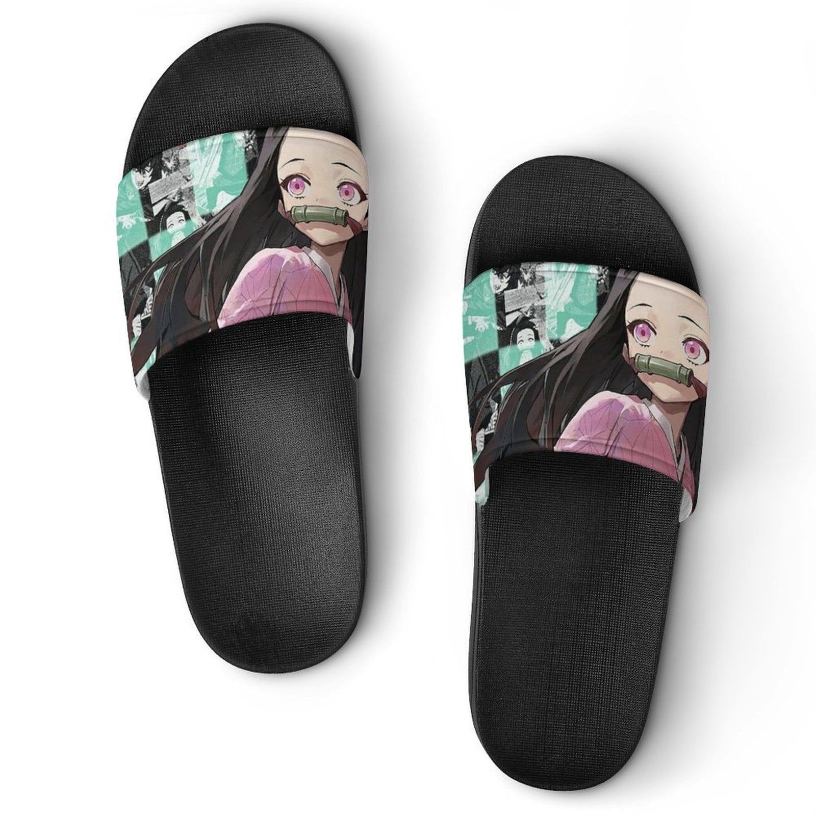 Demon Slayer Nezuko Boys Slide Sandals, Comfort Casual Pool Slide ...