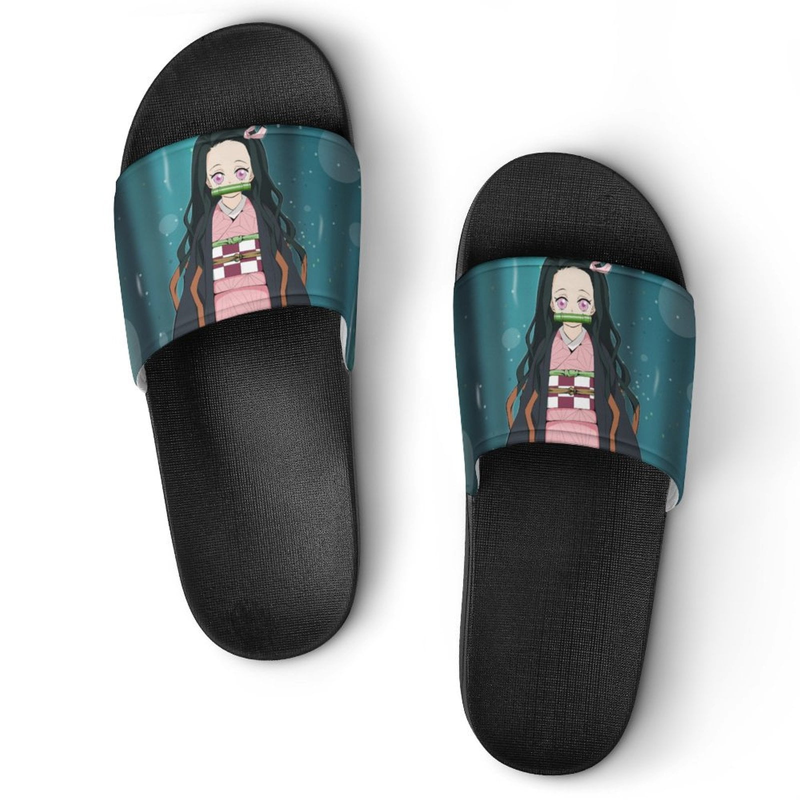 Demon Slayer Nezuko Boys Slide Sandals, Comfort Casual Pool Slide ...