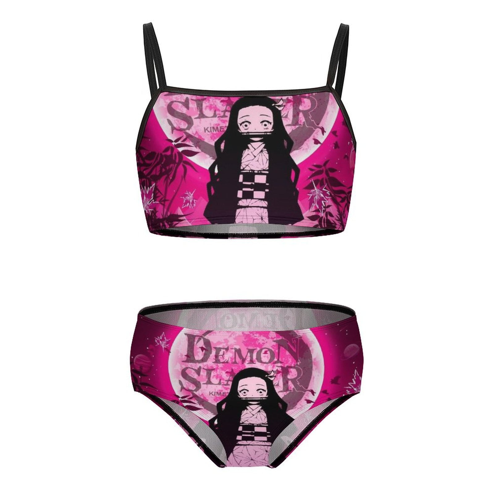 Demon Slayer Nezuko Children's Swimsuit Girl's Swimwear 2 Piece Bikini ...
