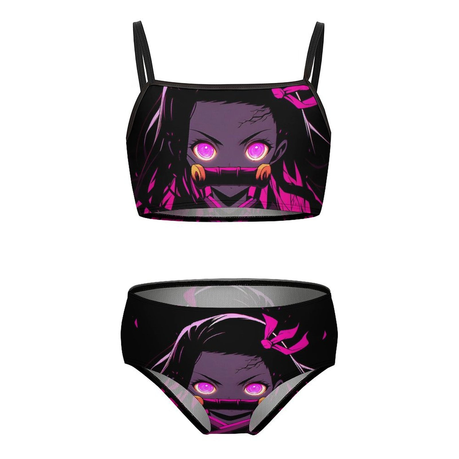 Demon Slayer Nezuko Children's Swimsuit Girl's Swimwear 2 Piece Bikini ...