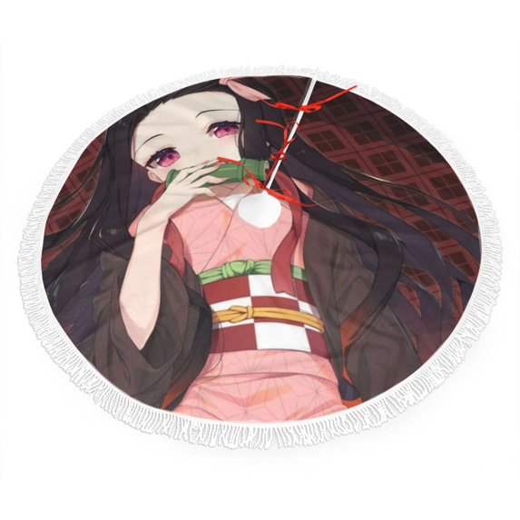 Demon Slayer Nezuko Christmas Tree Skirt, Xmas Tree Skirts Mat 36" for ...
