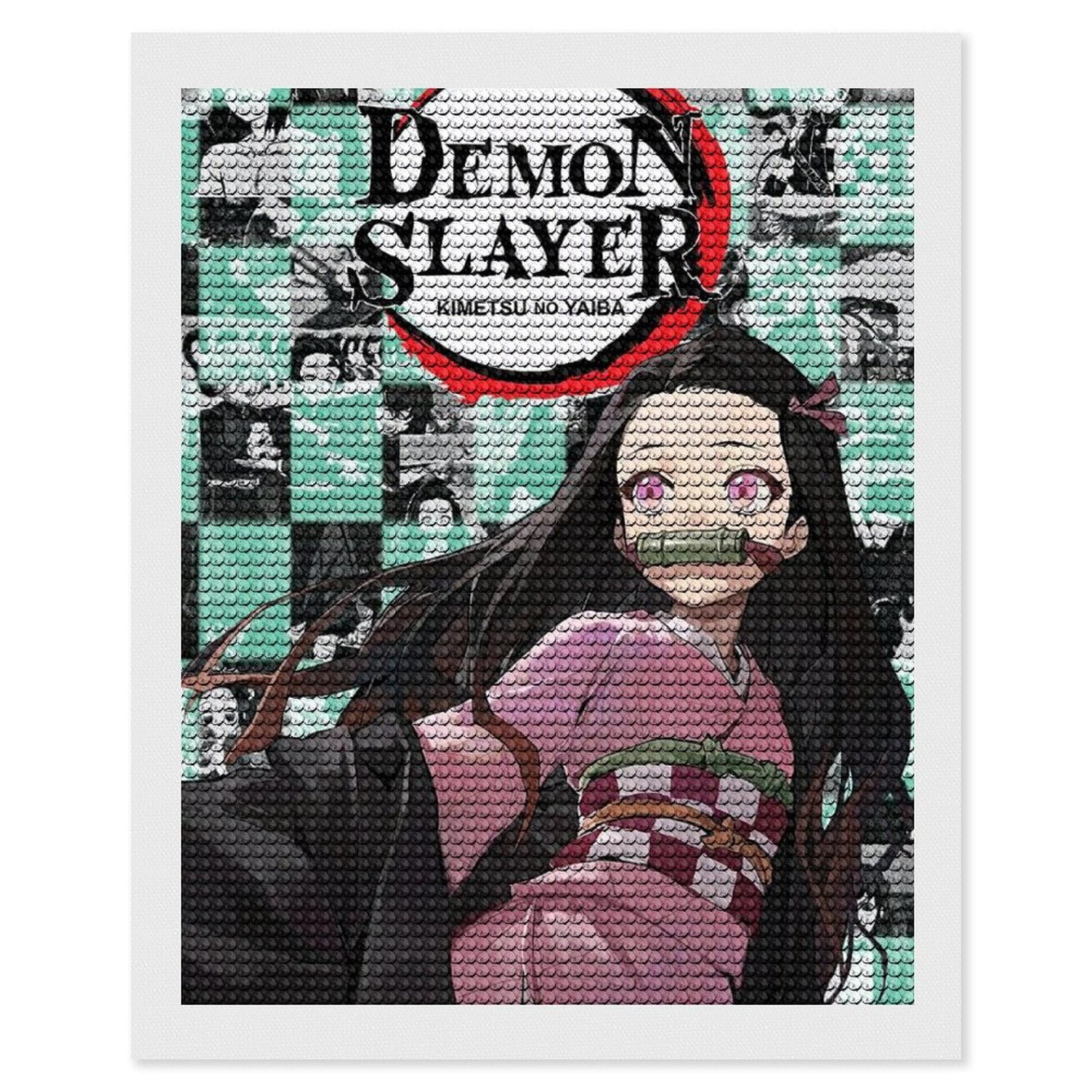 Demon Slayer Nezuko Diamond Art Kits for Adults Beginners Round 5D ...