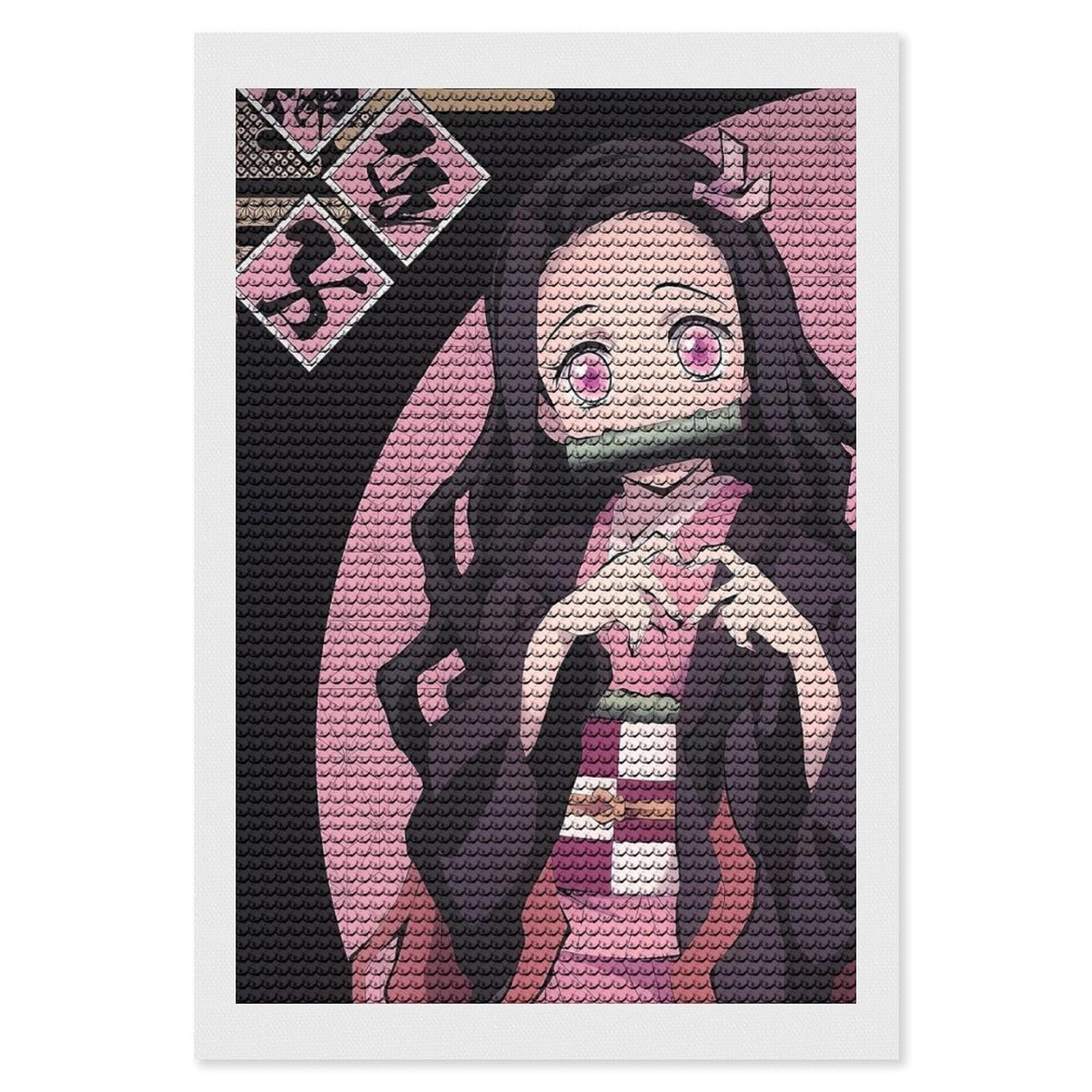 Demon Slayer Nezuko Diamond Art Kits for Adults Beginners Round 5D ...